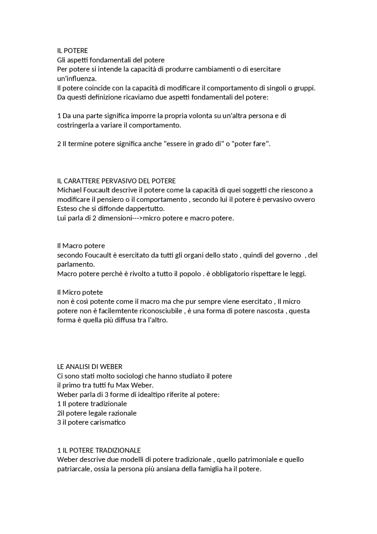 Introduzione Allargomento Del Potere Schemi E Mappe Concettuali Di