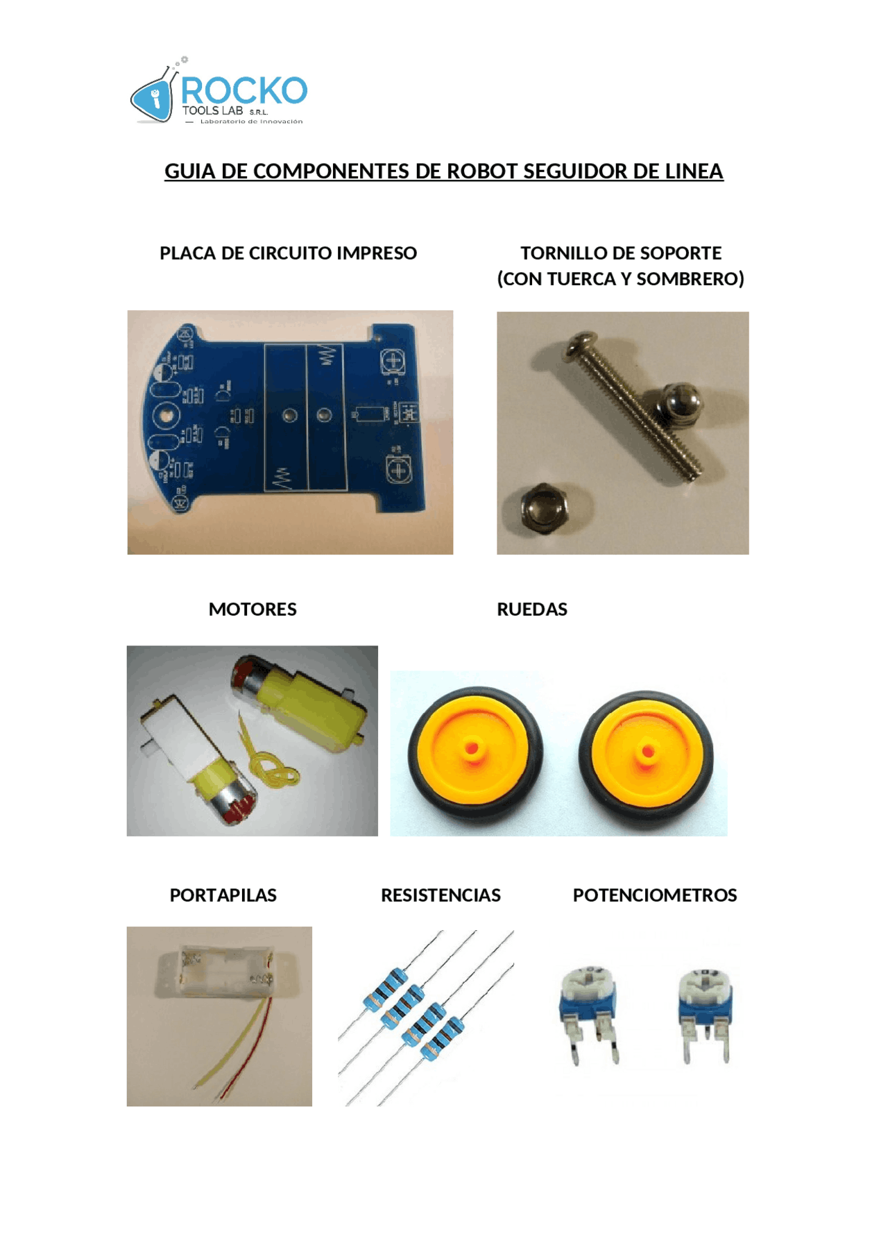 Guía de componentes de un robot seguidor de línea | Ejercicios de ...
