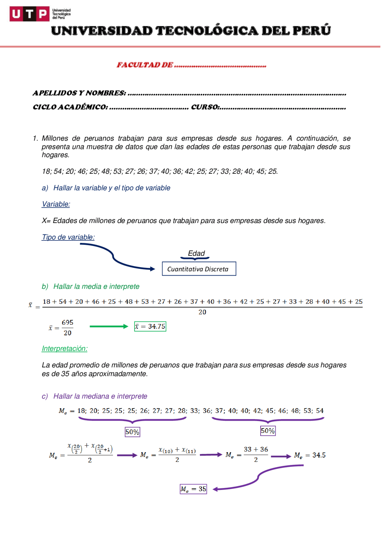Ejercicios De Estadistica Descriptiva Ejercicios De Estadística