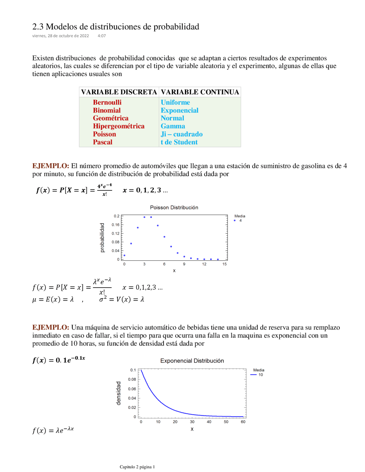 Introducción a las Distribuciones de Probabilidad: Variable Discreta y ...