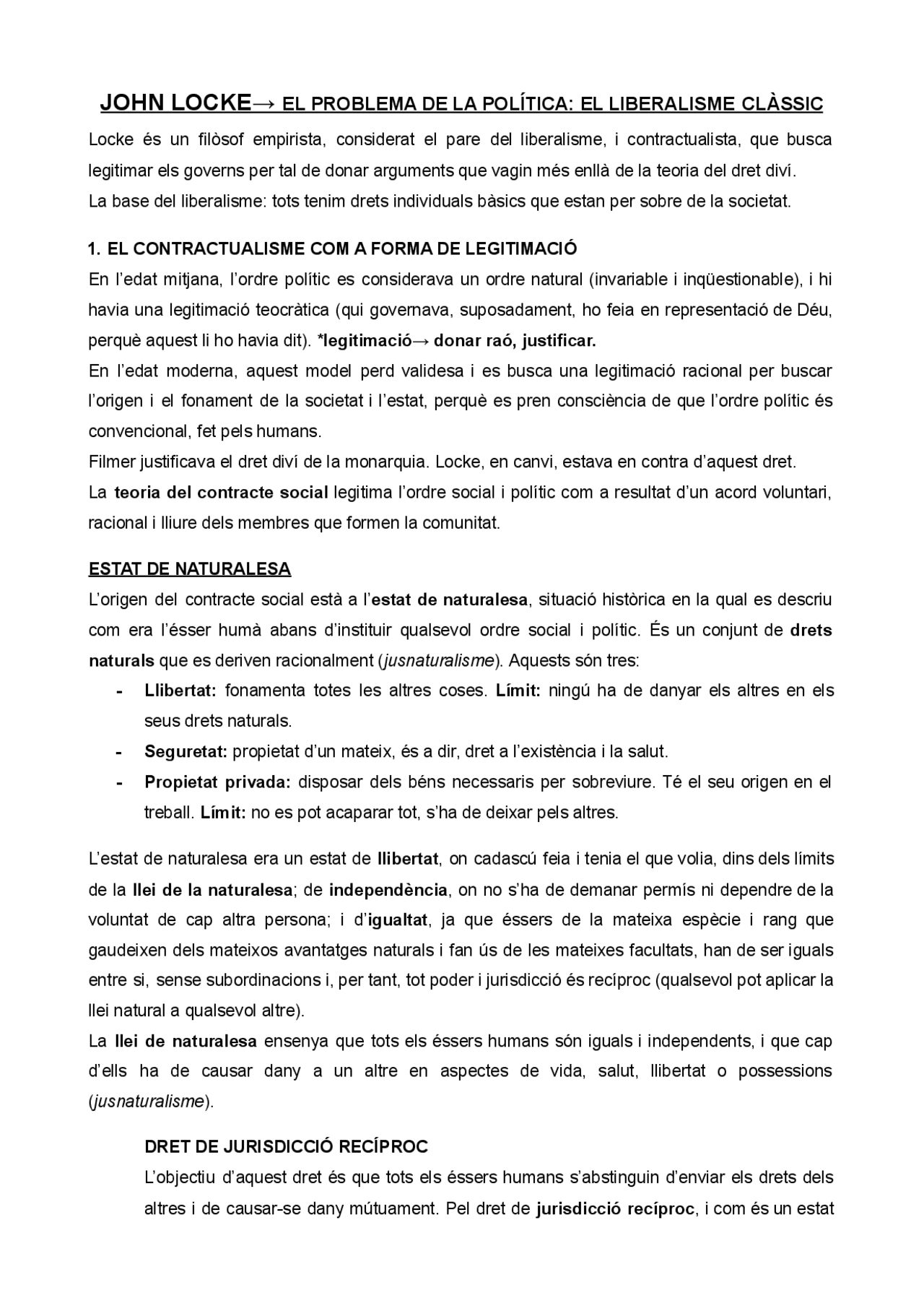 Resumen John Locke, FIlosofia | Apuntes de Historia de la Filosofía ...