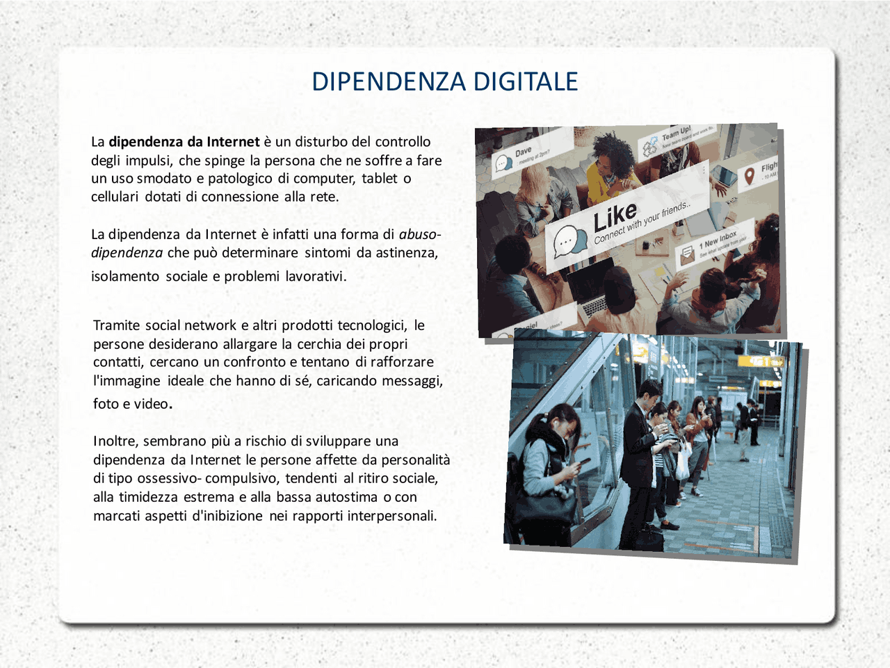 La Dipendenza Digitale Slide Di Informatica Docsity