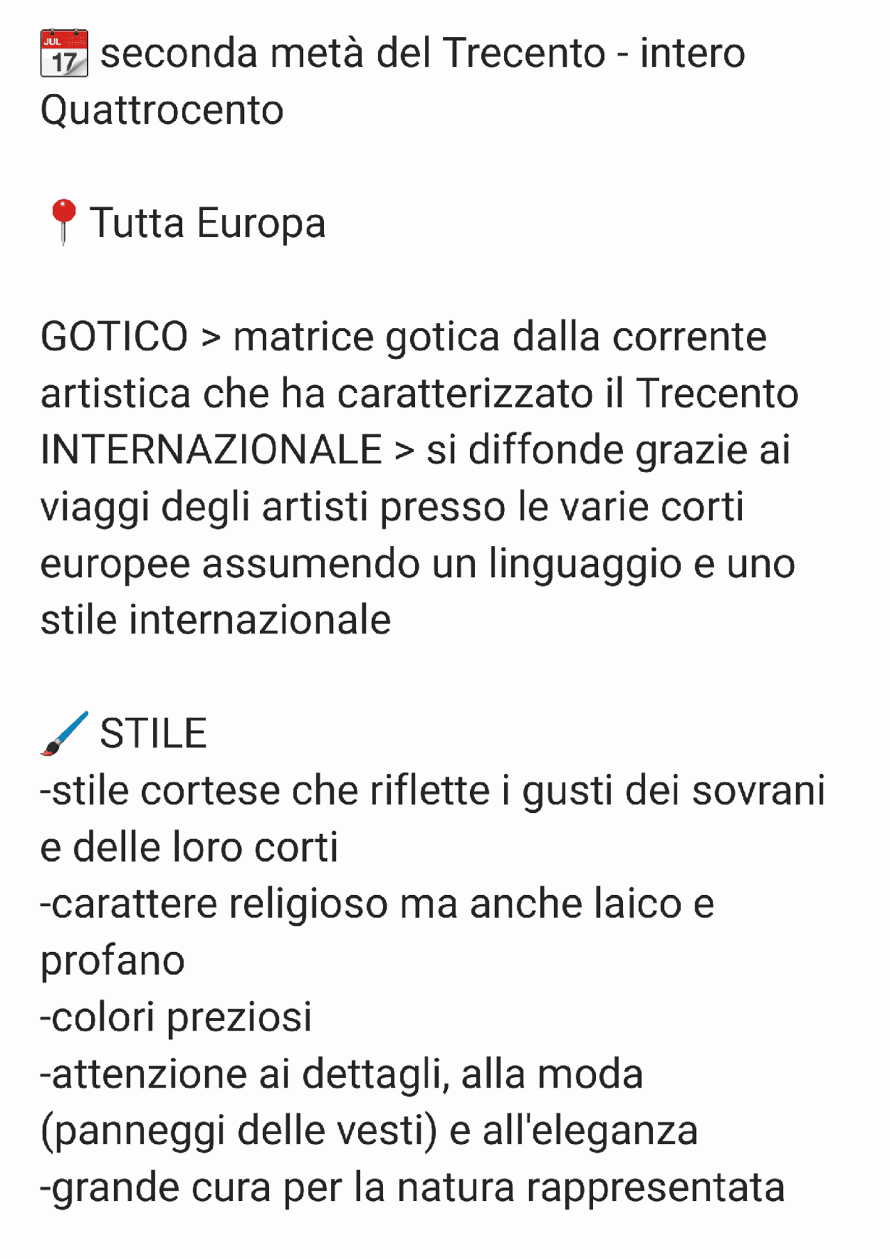 Schema Sintetico Correnti Artistiche Schemi E Mappe Concettuali Di