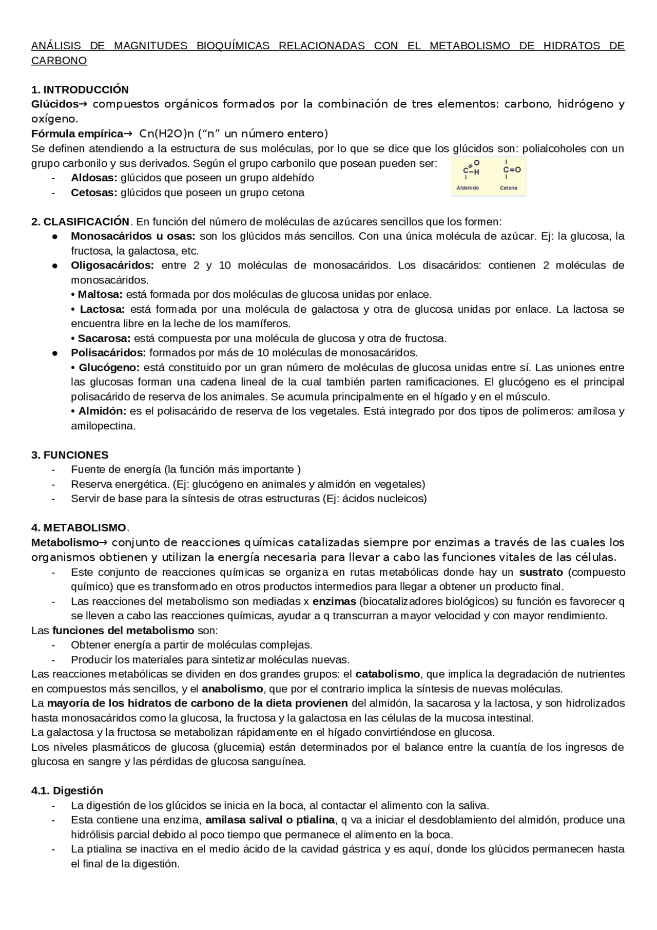 Determinacion De La Glucosa Apuntes De Técnicas Experimentales Docsity