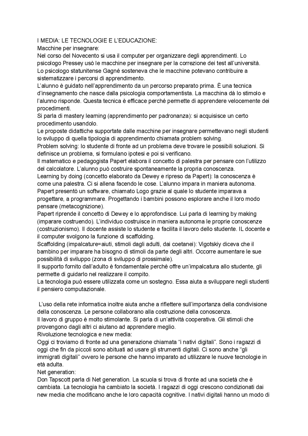 I Media Tecnologie Nelleducazione Appunti Di Scienze Umane E