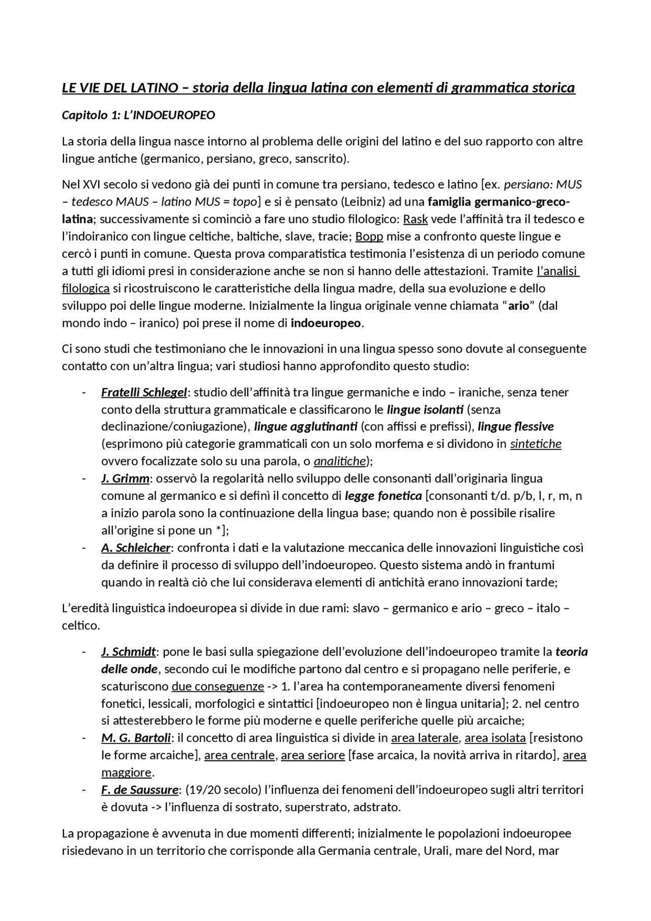 Le Vie Del Latino Storia Della Lingua Latina Con Elementi Di