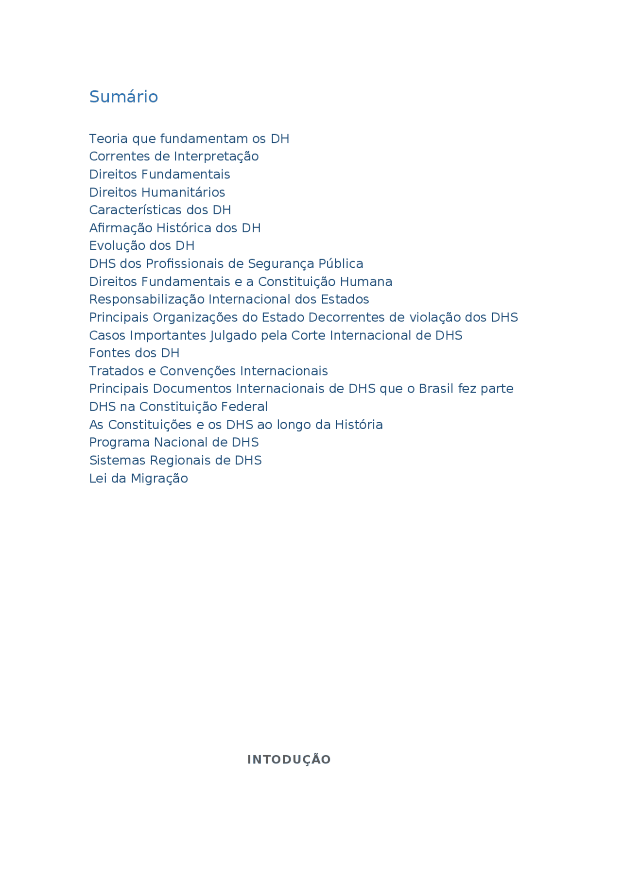 Teoria Geral Dos Direitos Humanos Resumos História Docsity