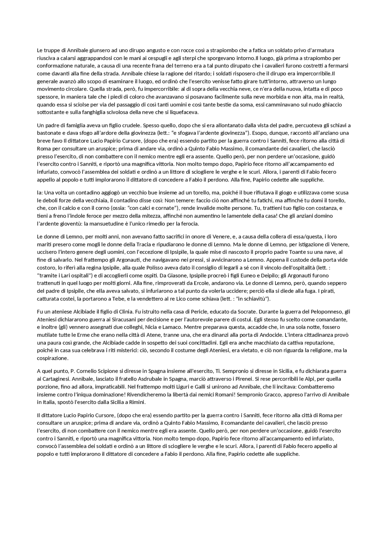 Versioni Latino Biennio Schemi E Mappe Concettuali Di Latino Docsity