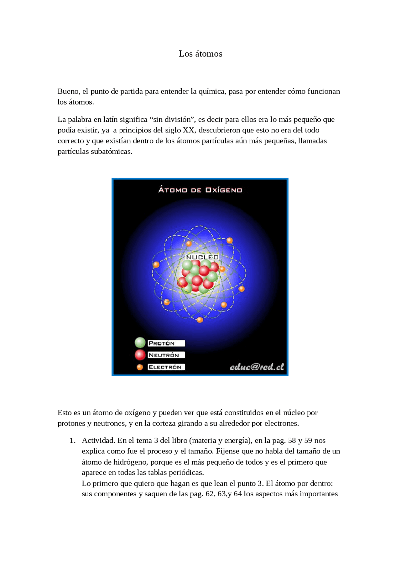 Los átomos y su formación | Esquemas y mapas conceptuales de Física ...