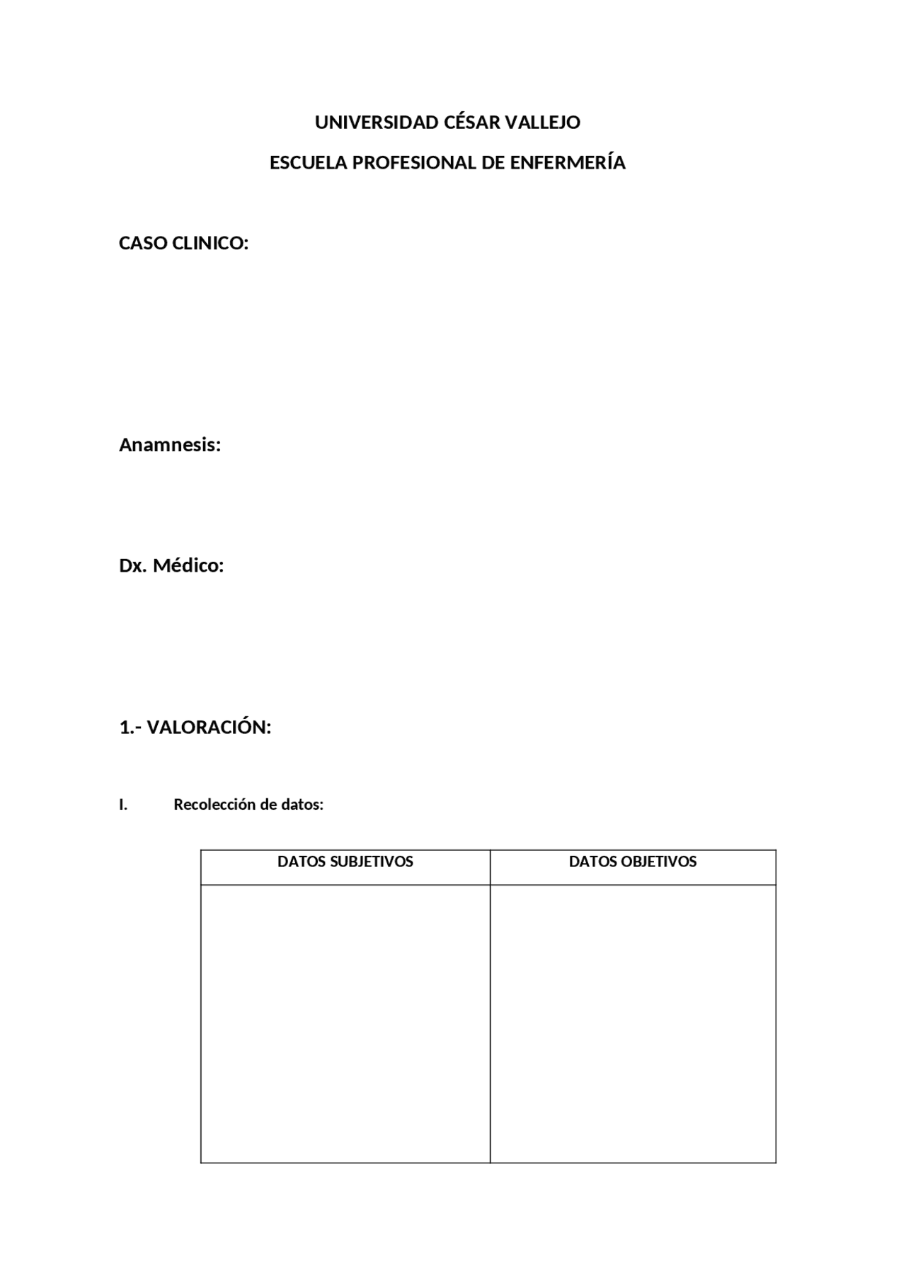 Formato De Caso Clínico Ejercicios De Metrología Docsity