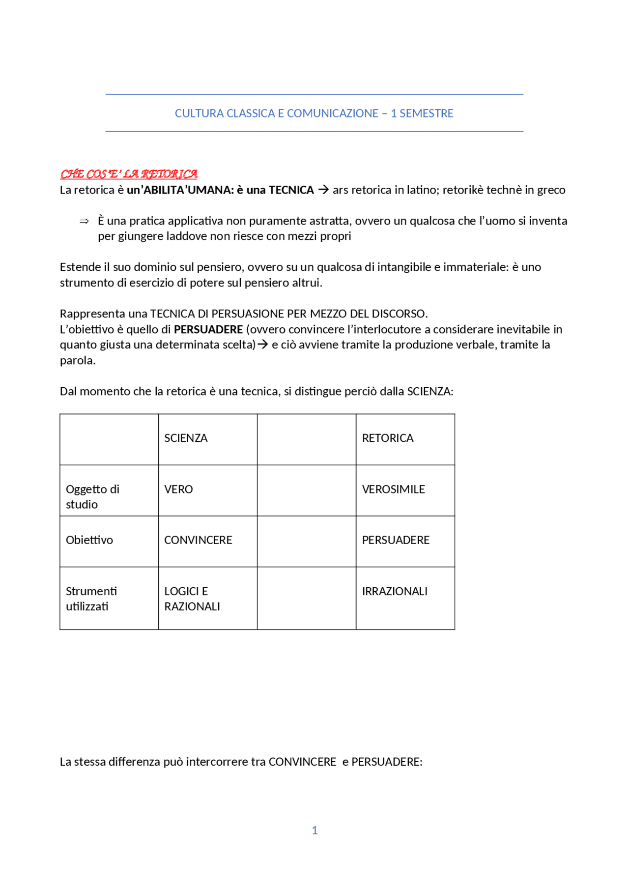 Cultura Classica Primo Semestre Dispensa Dispense Di Filosofia Docsity