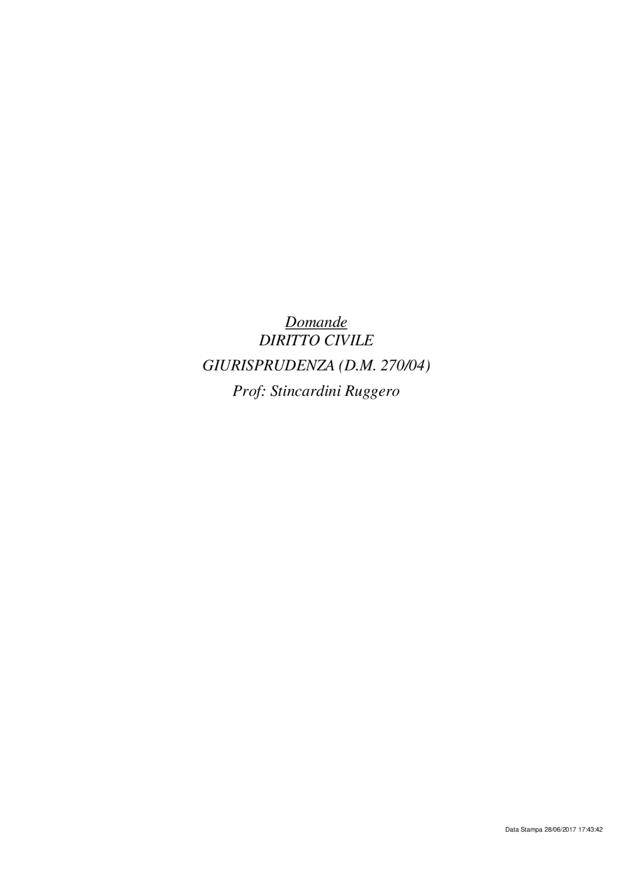 Paniere Diritto Civile Multiple E Aperte Panieri Di Diritto Civile
