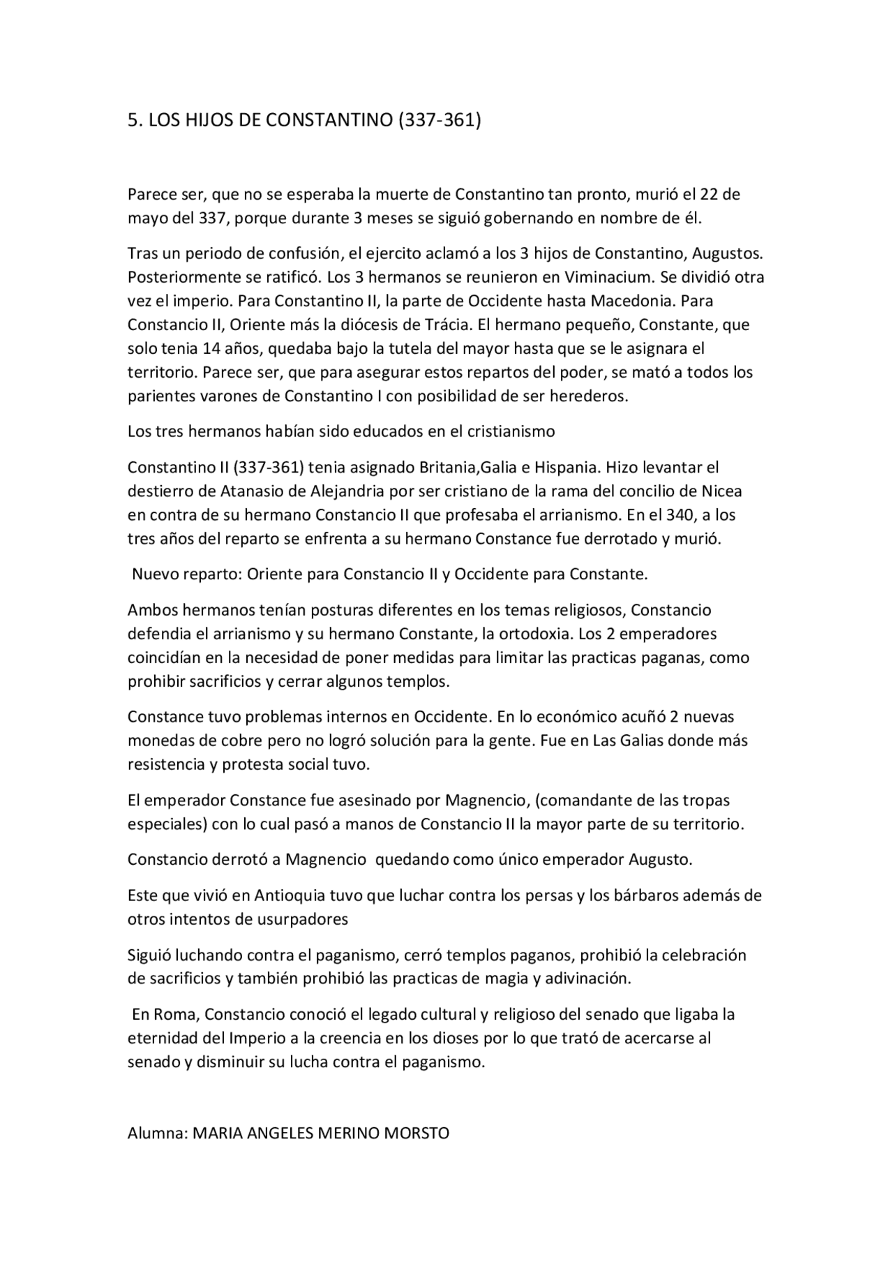 Exercices D´histoire Exercices Histoire Docsity