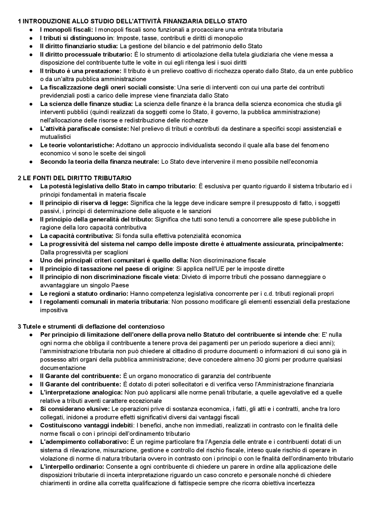 Risposte Domande Esame Diritto Tributario Prove Desame Di Diritto