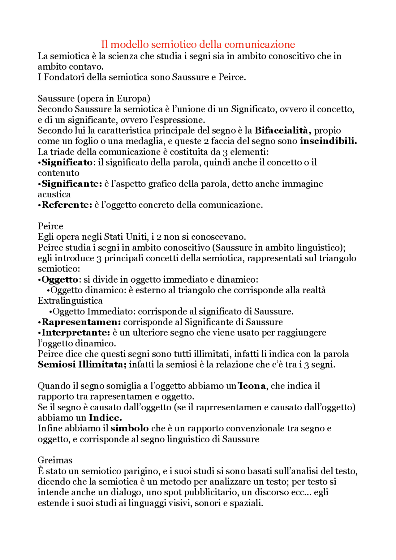 Il Modello Semiotico Della Comunicazione Dispense Di Teoria Della