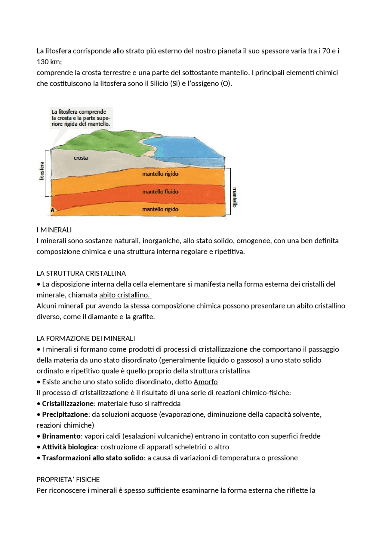 Schemi Geologia Minerali E Rocce Schemi E Mappe Concettuali Di