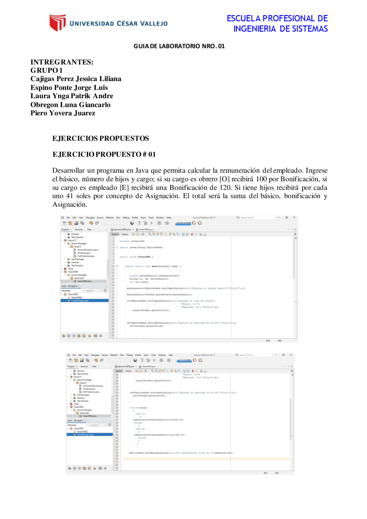 Laboratorio Ejercicio Resuelto 1 Ejercicios De Programación Del