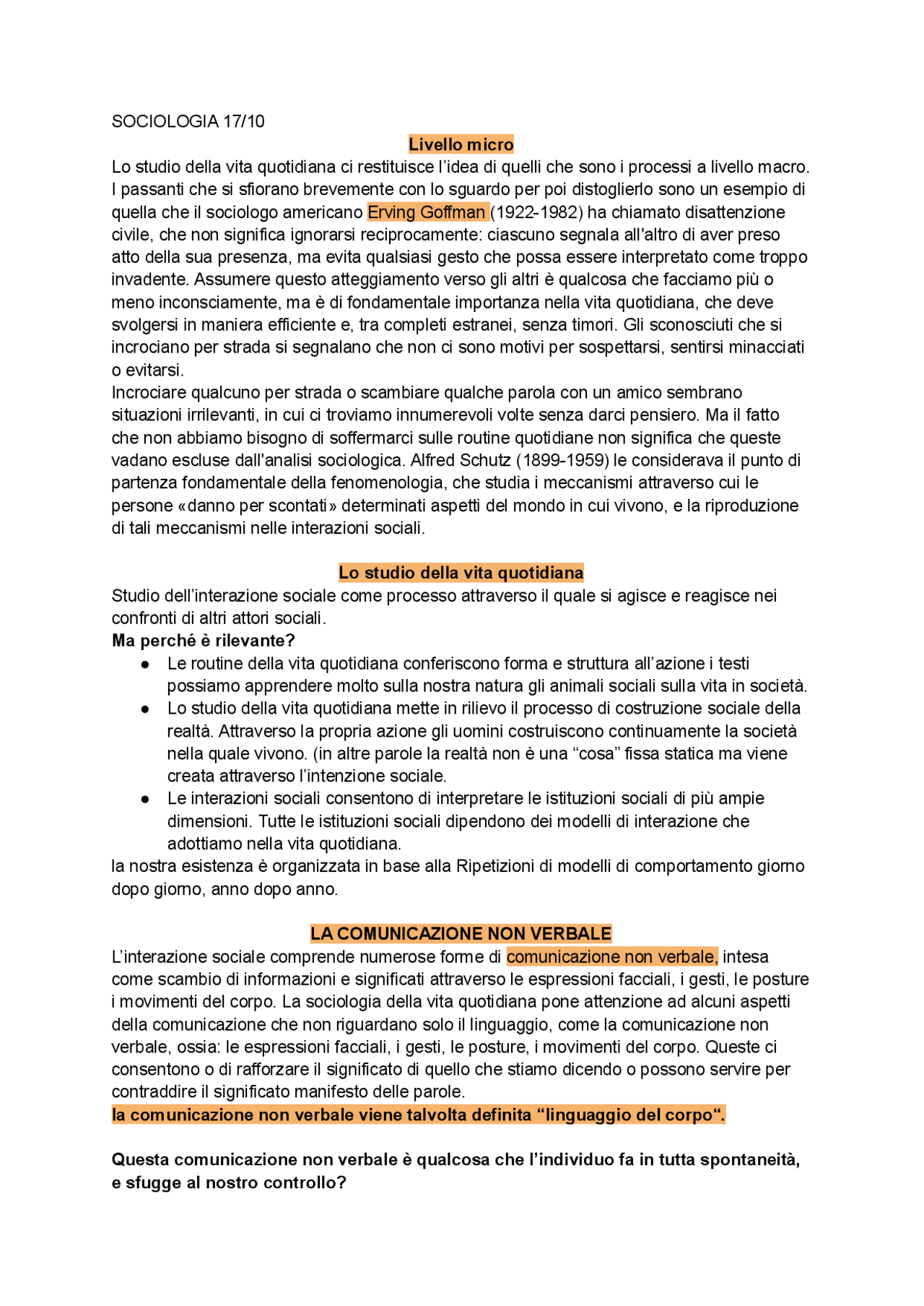 Livello Micro E Livello Macro Appunti Di Sociologia Docsity