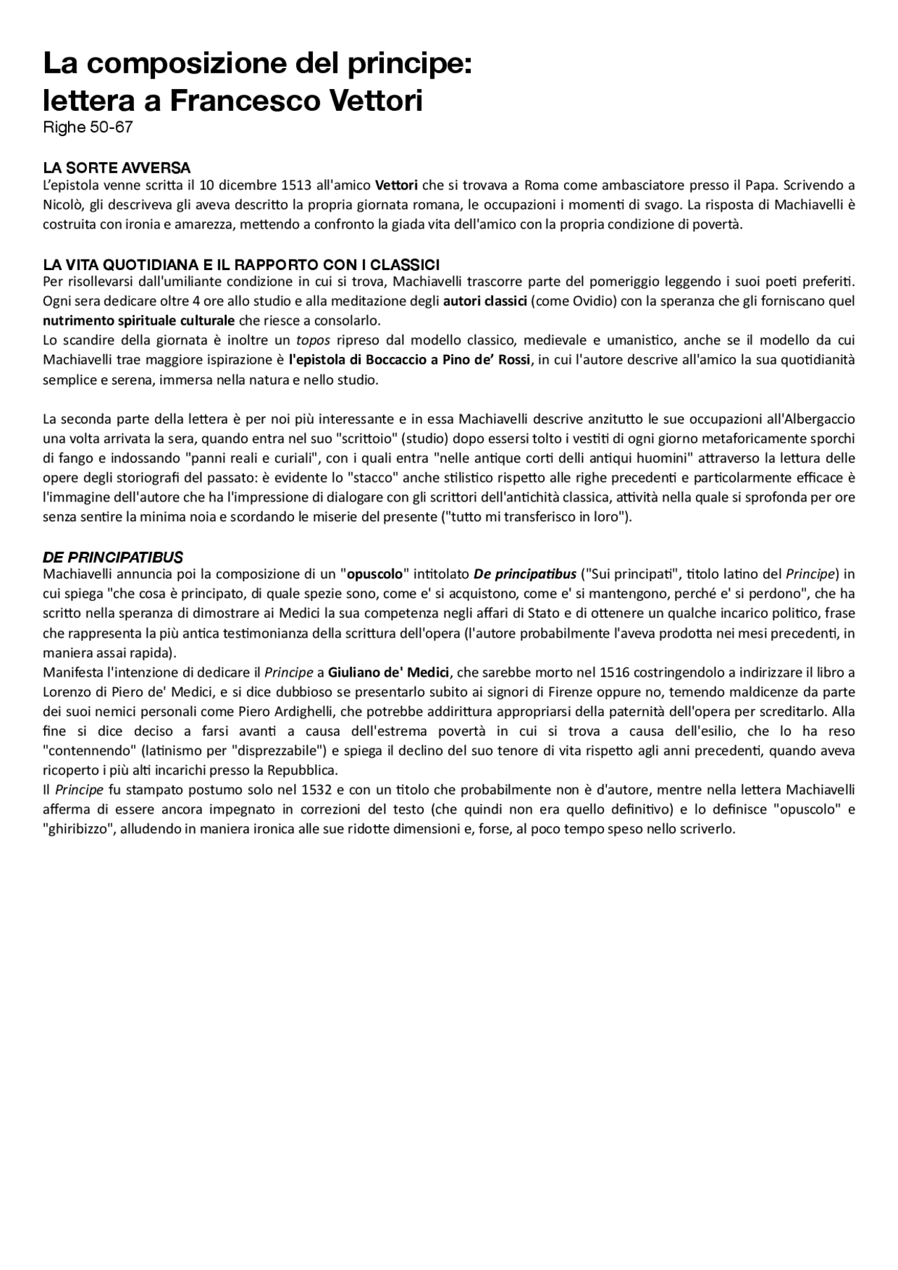 Testi Di Machiavelli Appunti Di Italiano Docsity