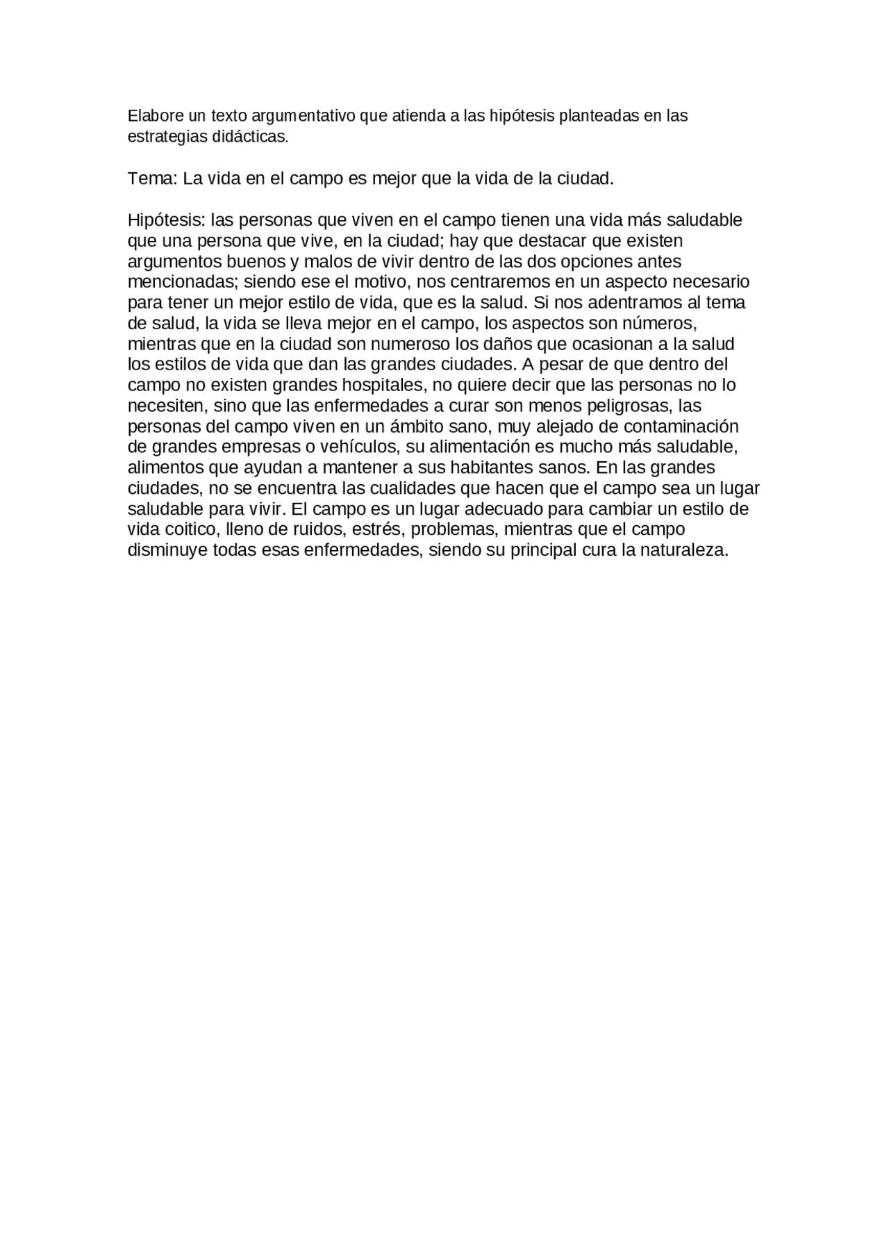 Texto Argumentativo Hipotesis Planteadas Resúmenes De Derecho Común