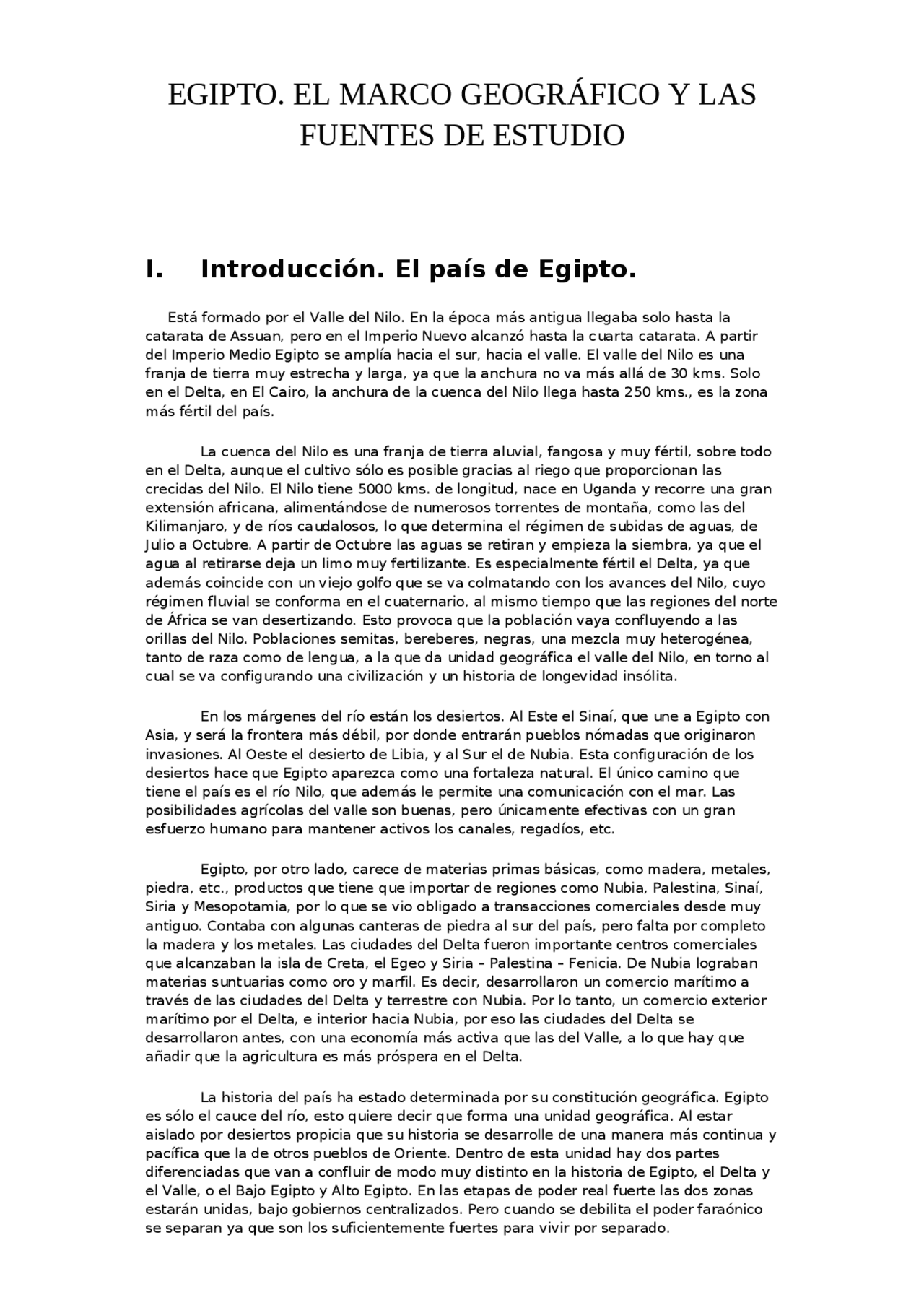 La Geografía de Egipto y sus Fuentes de Estudio: Una Unidad Histórica ...