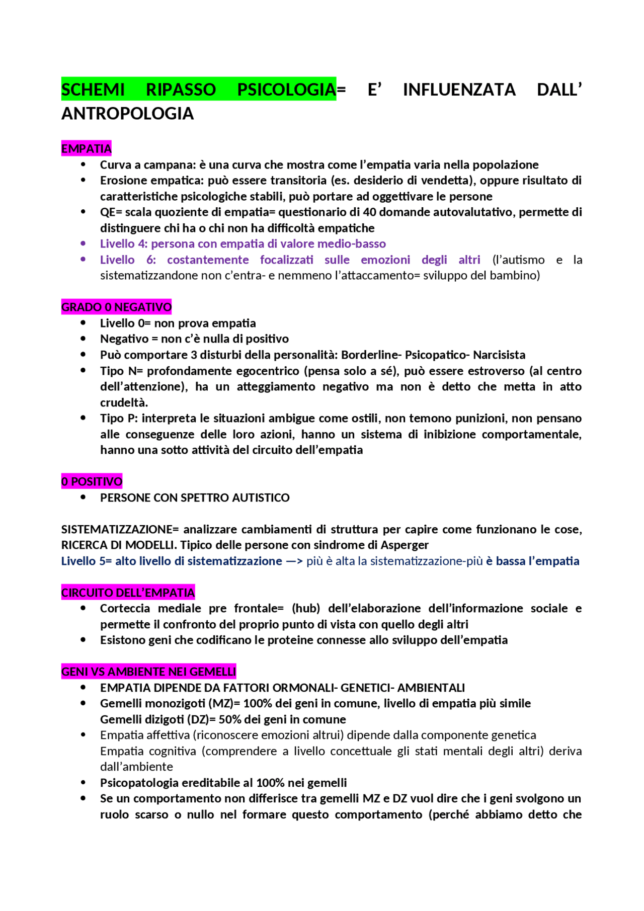 Schemi Ripasso Psicologia Sociale E Ambientale Schemi E Mappe