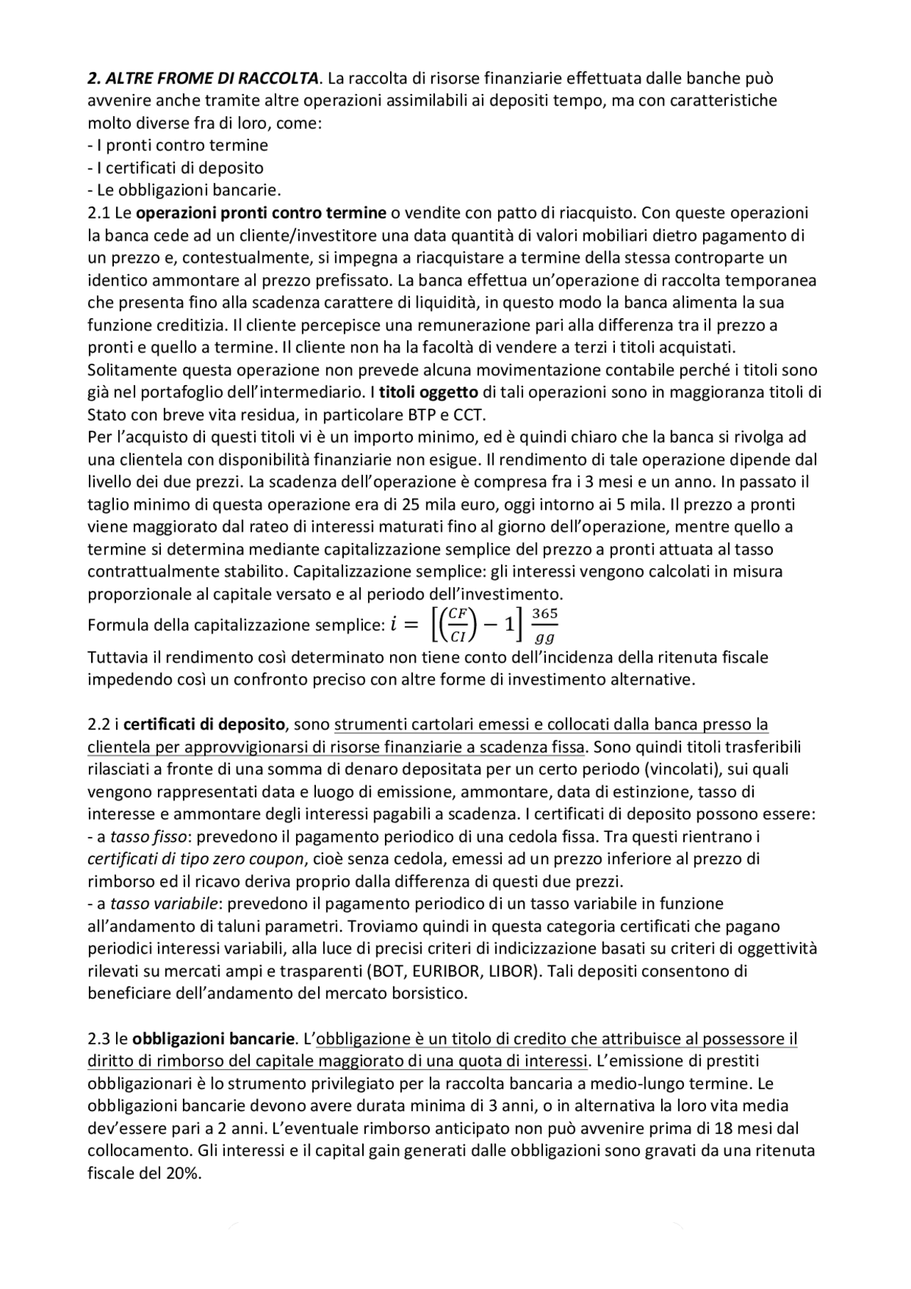Riassunto Le Operazioni Bancarie M Borroni And M Oriani Appunti Di