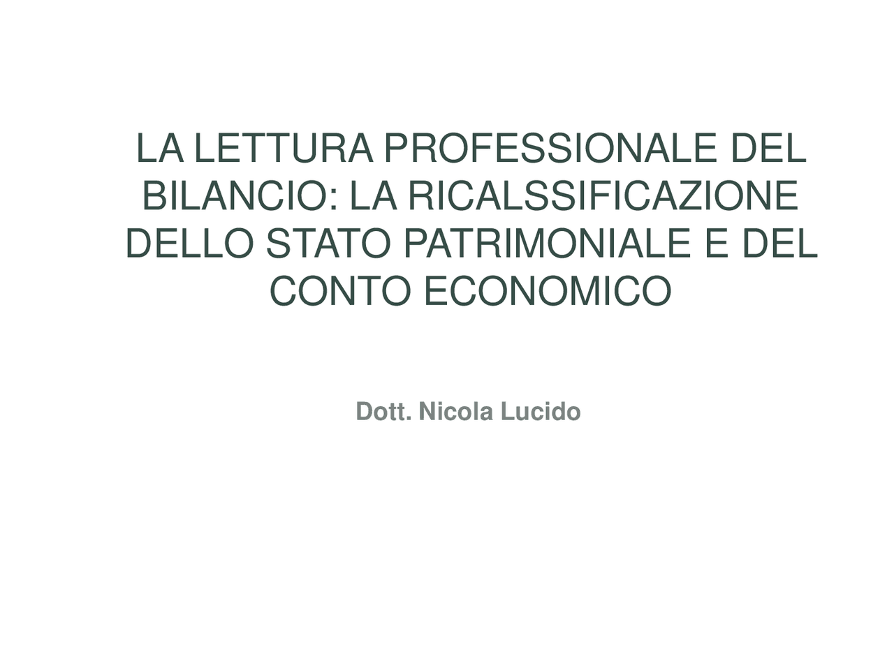 Riclassificazione dello SP | Schemi e mappe concettuali di Economia ...