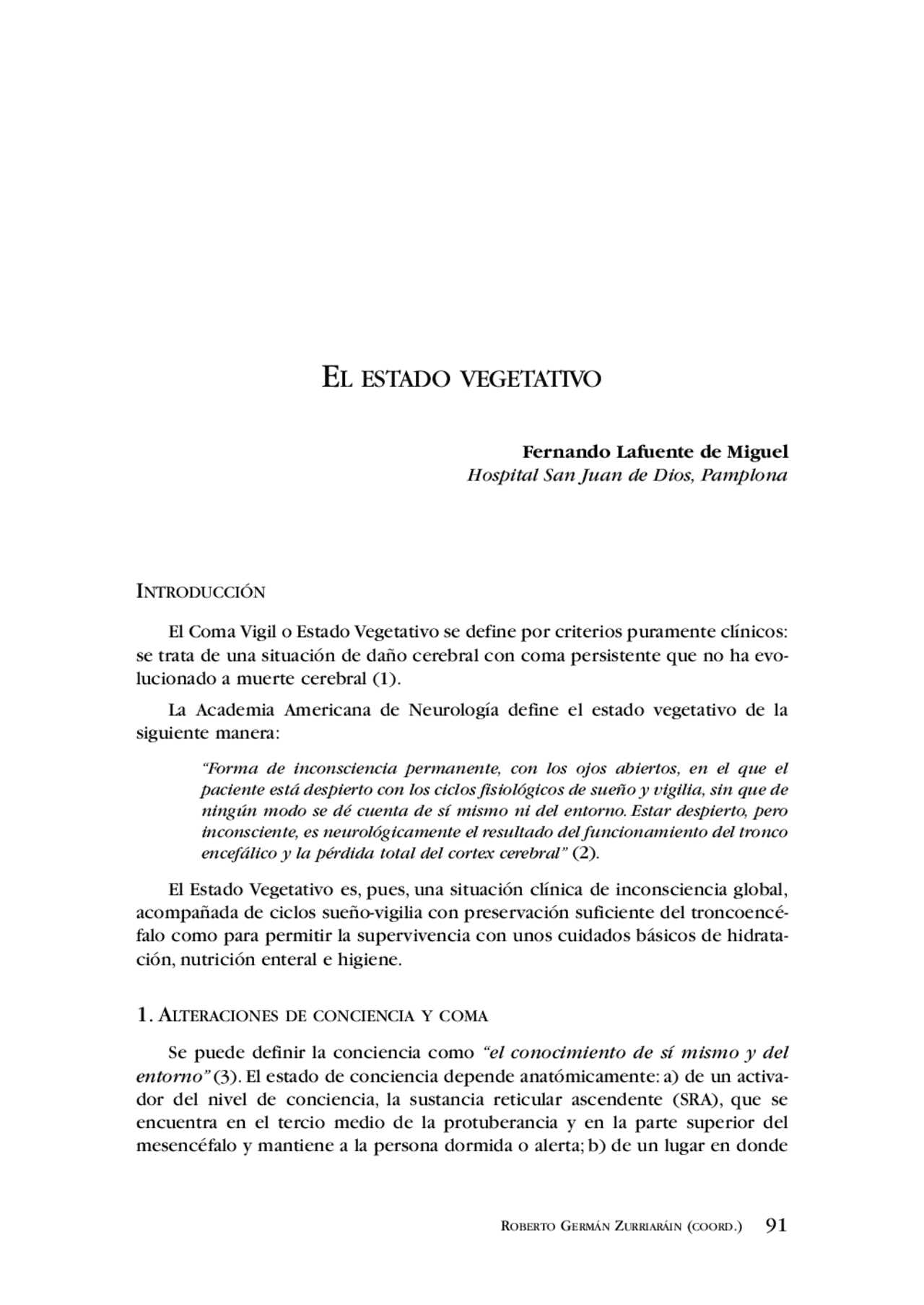 Resumen de el estado vegetativo | Resúmenes de Anatomía | Docsity