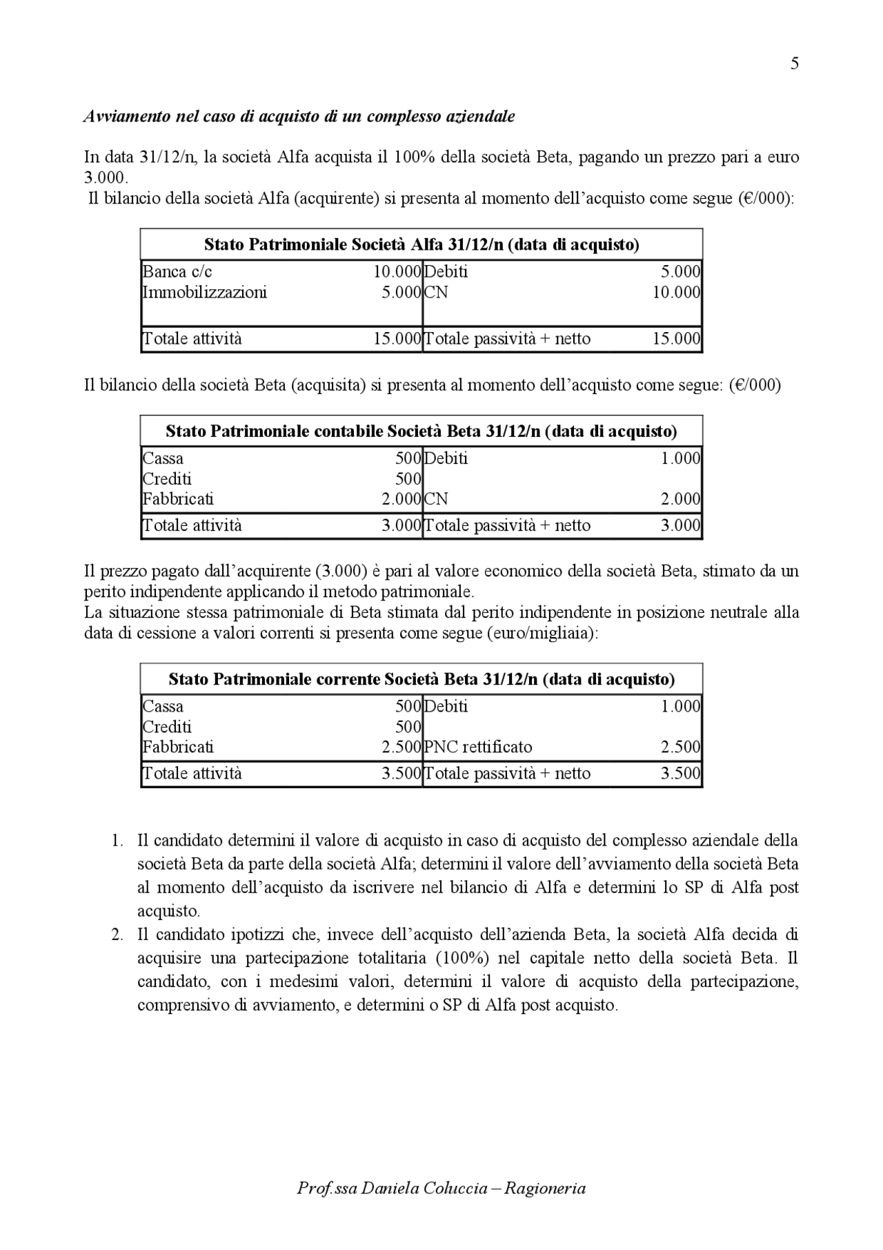 Esercizi SVOLTI Ragioneria - 9 CFU | Esercizi di Ragioneria | Docsity