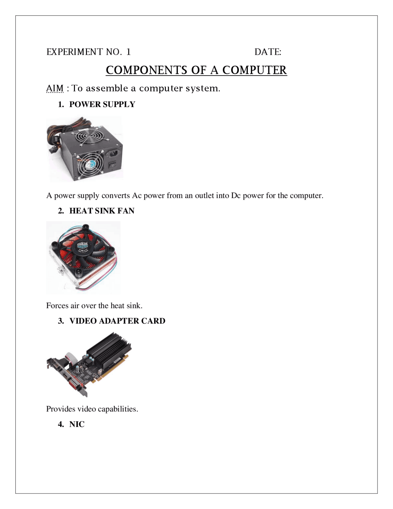 Computer Organisation And Architecture Lab Reports Computer Fundamentals Docsity