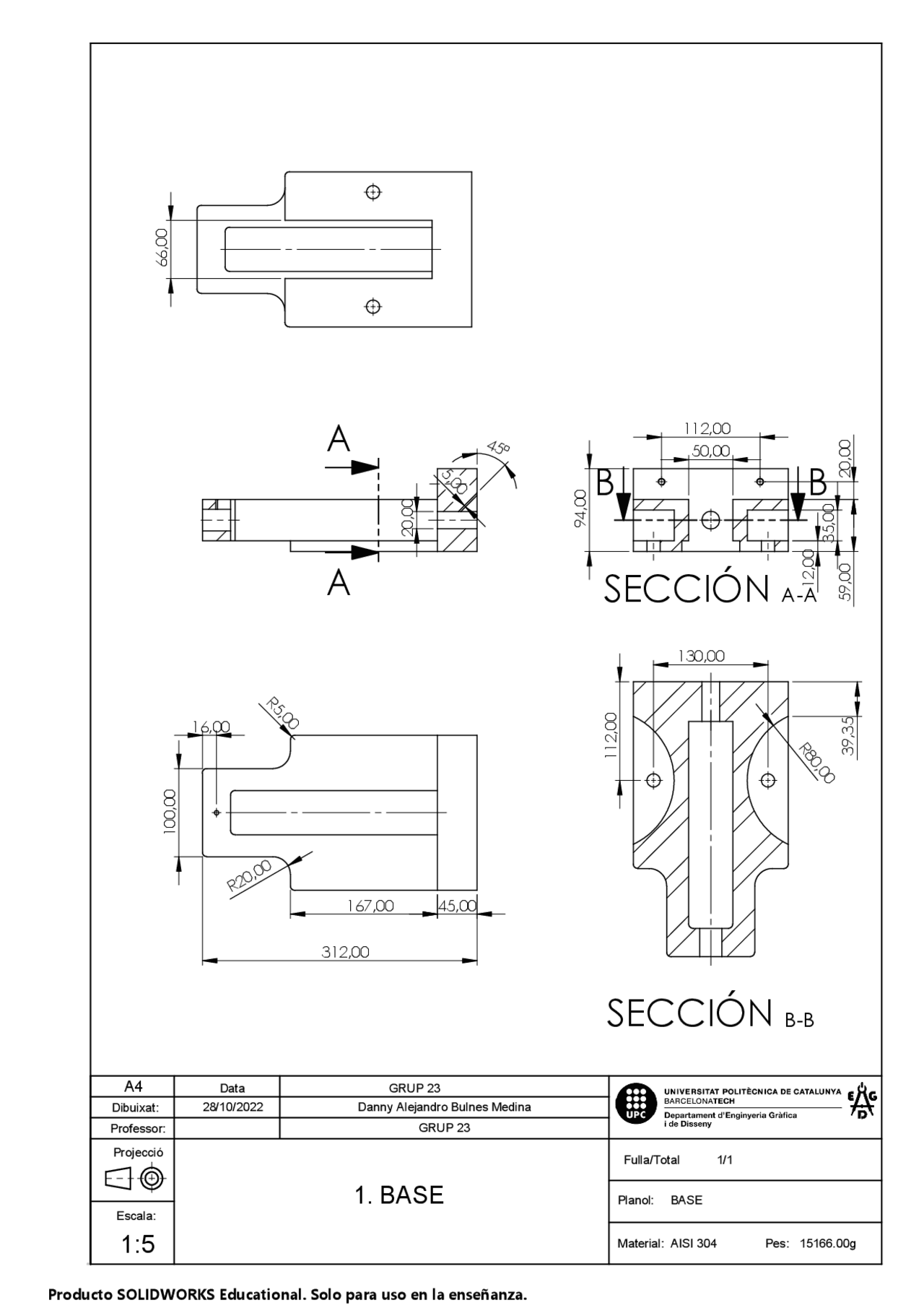 PLANOL DE LA PEÇA DE TECNICAS DE EXPRESION GRAFICA | Apuntes de ...