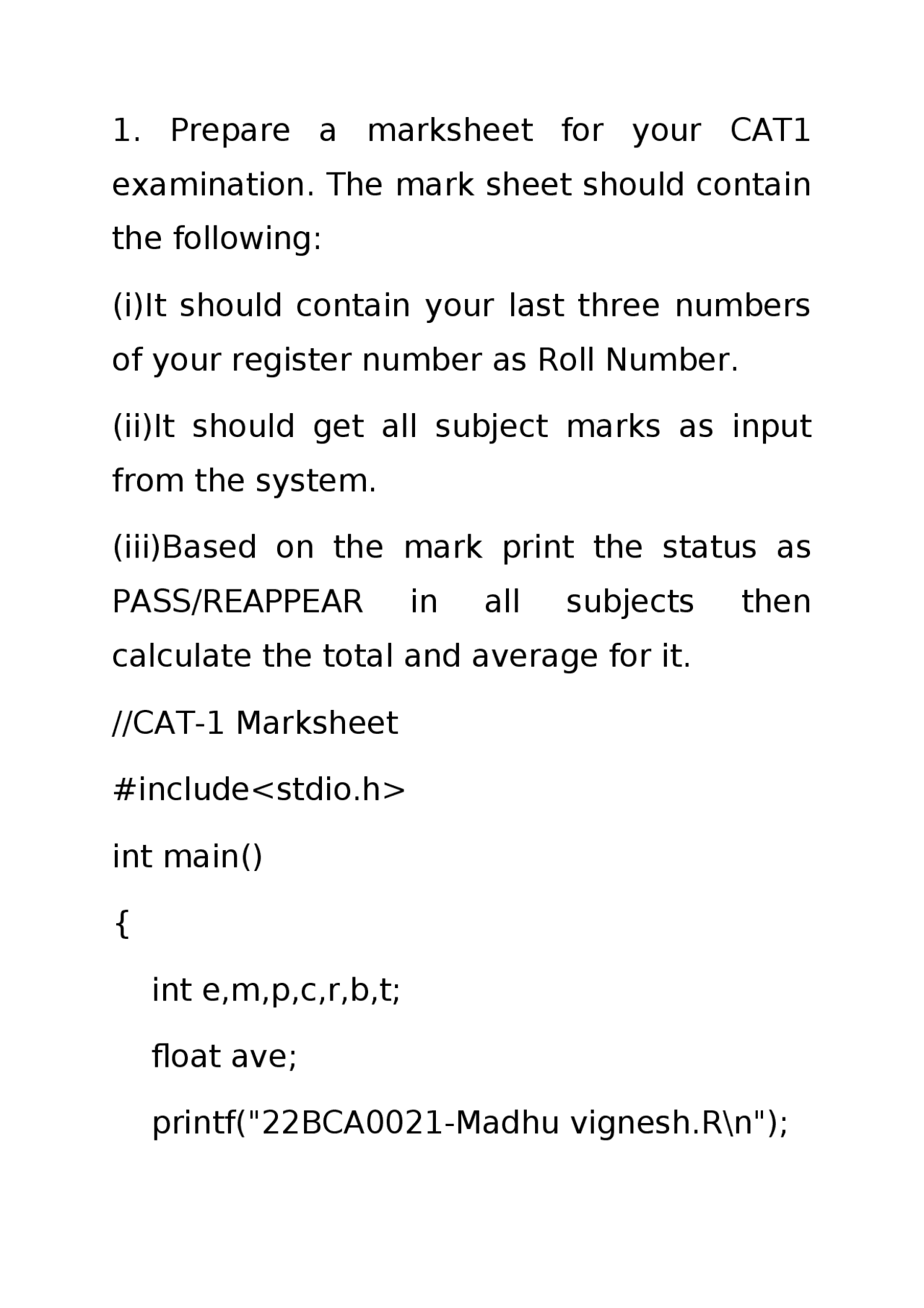 C Programming Exercises Exercises Programming Languages Docsity 3252