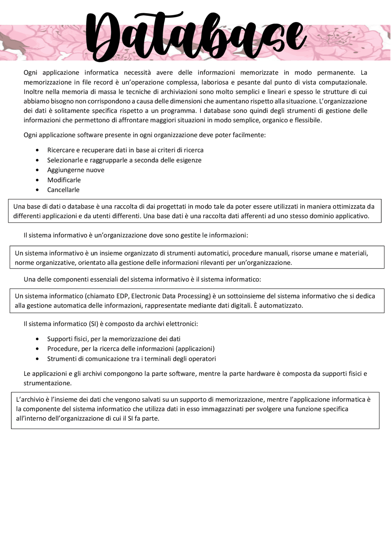 Teoria Dei Database E R Dispense Di Informatica Docsity