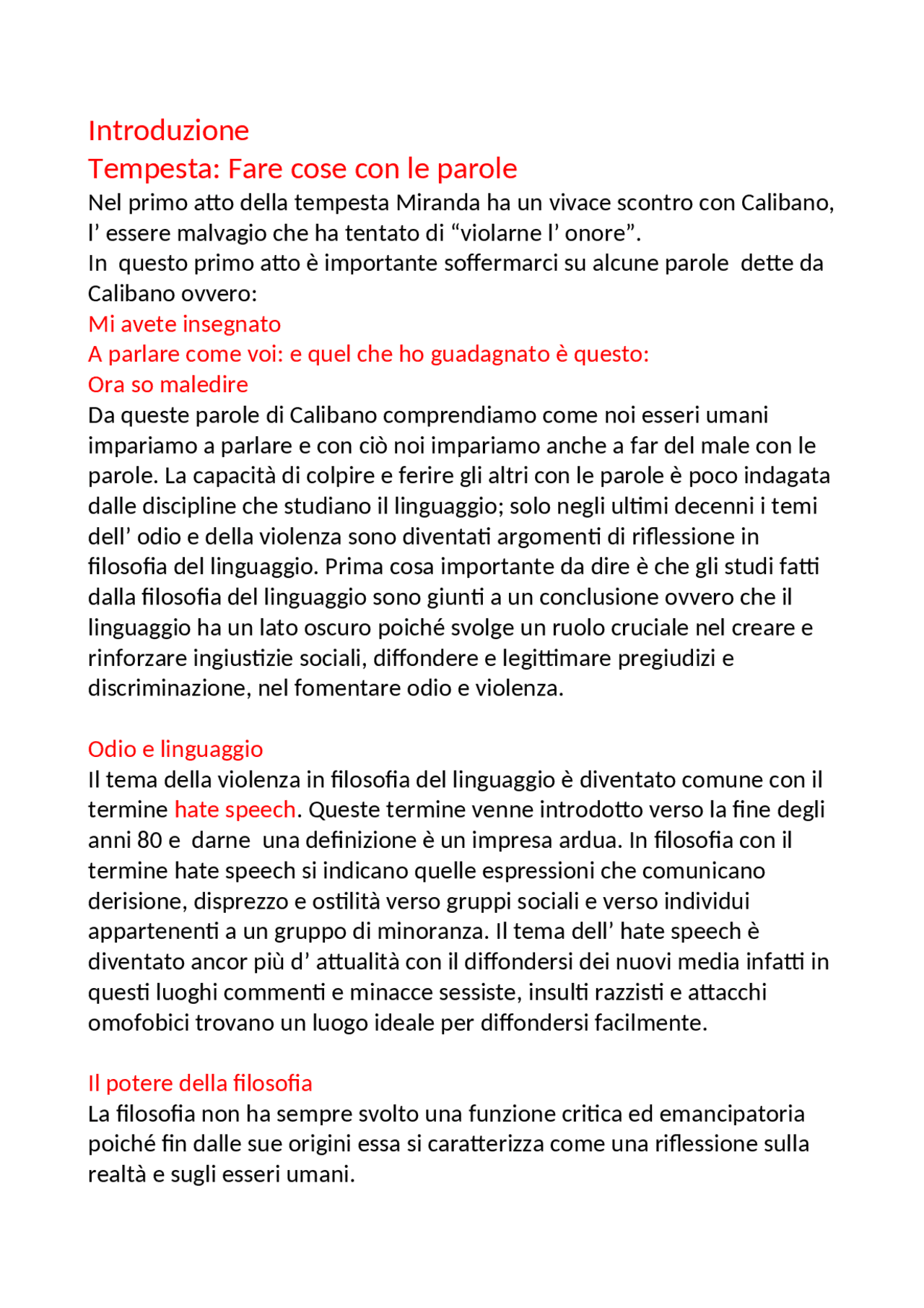 Hate speech: Il lato oscuro del linguaggio riassunto | Sintesi del ...