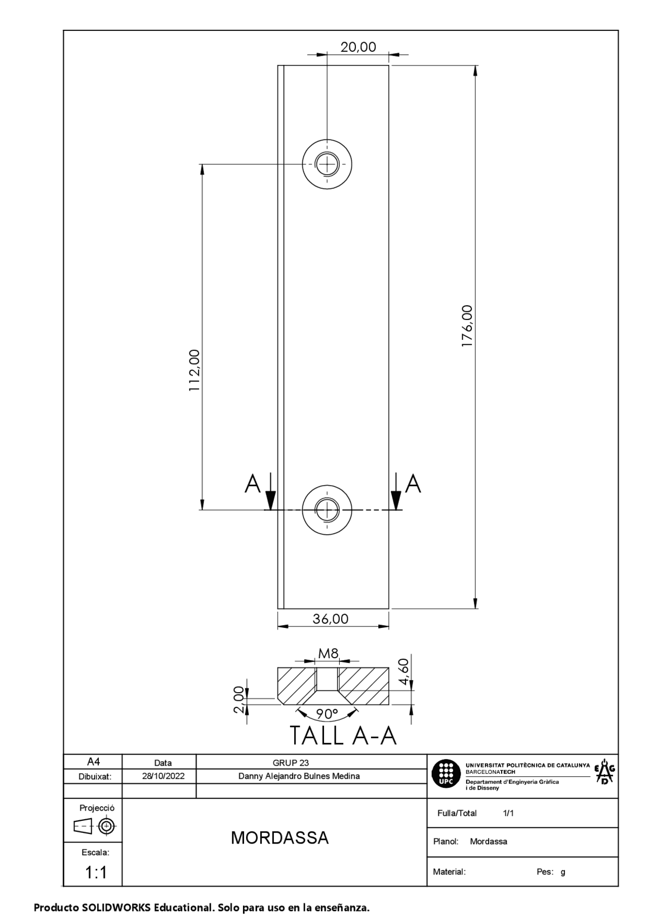 PLANOL DE LA PEÇA DE TECNICAS DE EXPRESION GRAFICA | Apuntes de ...