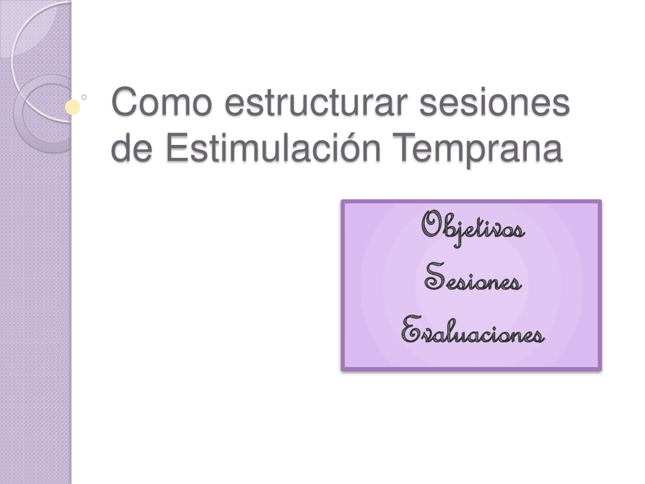 Programas De Estimulacion Temprana Apuntes De Psicometría Docsity