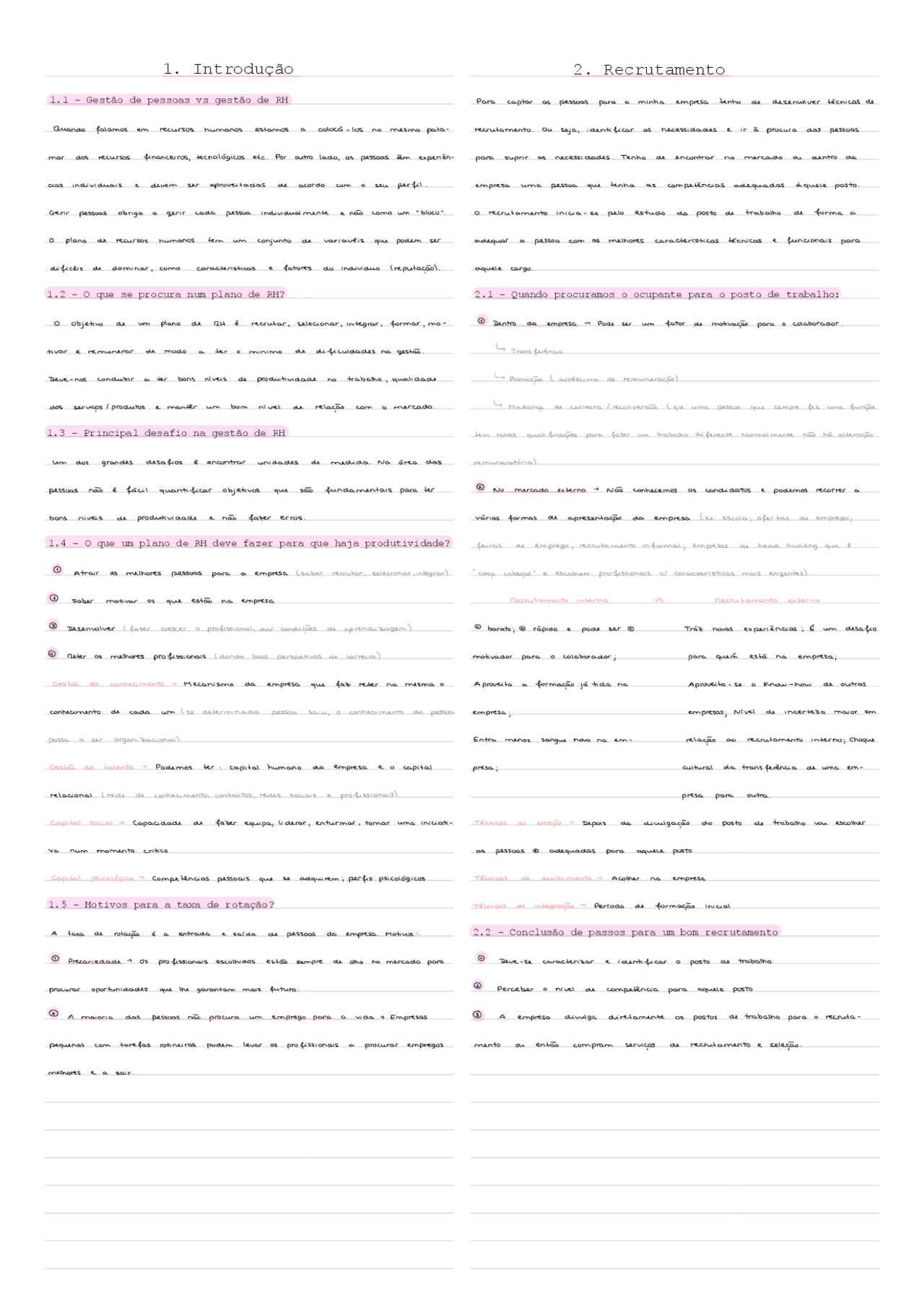 Gestão De Recursos Humanos Resumos Gestão De Recursos Humanos Docsity