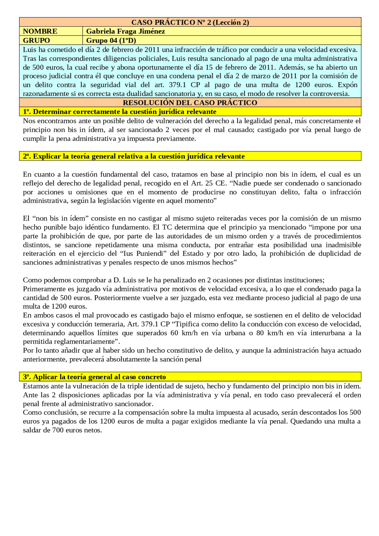Practica 2 Derecho Penal Ejercicios De Derecho Penal Docsity