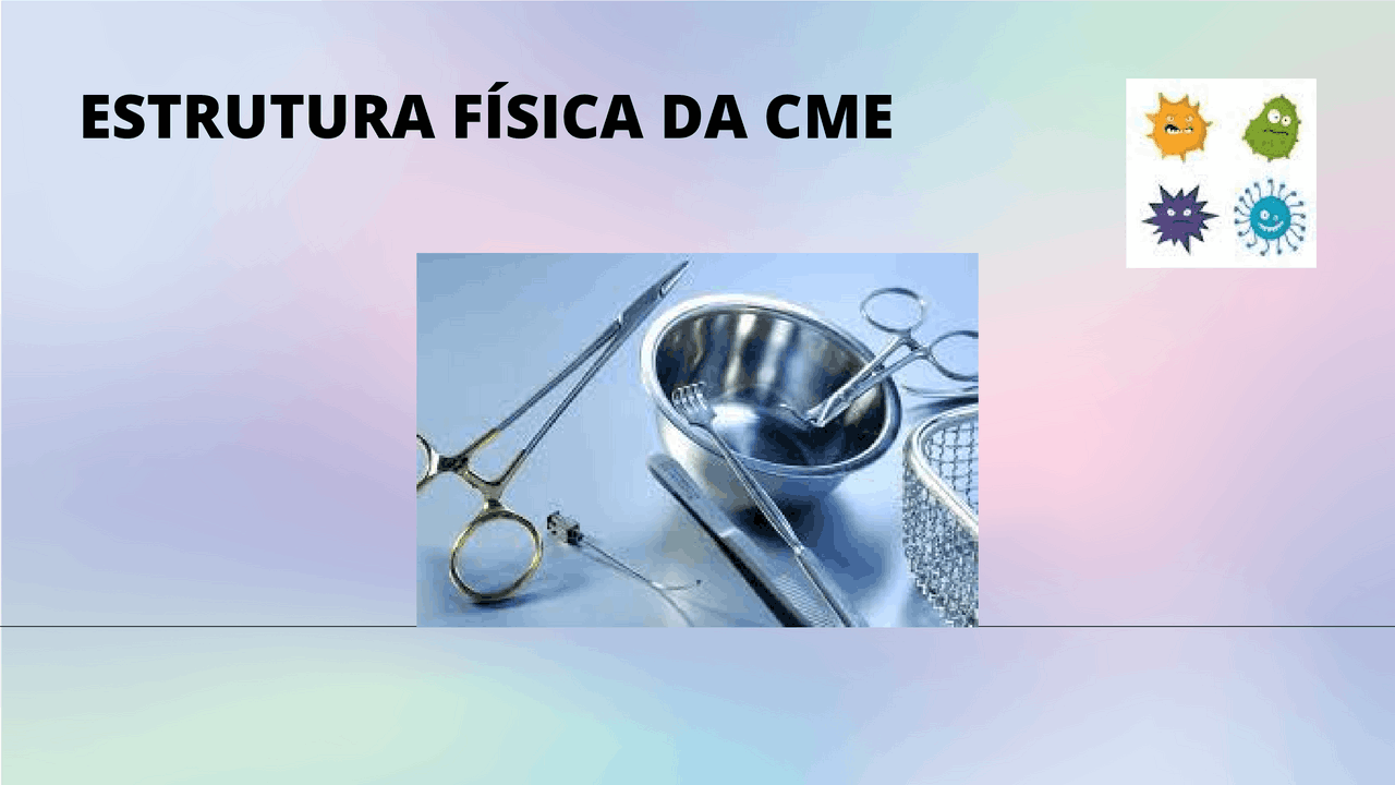 ESTRUTURA FÍSICA DA CME | Slides Enfermagem | Docsity