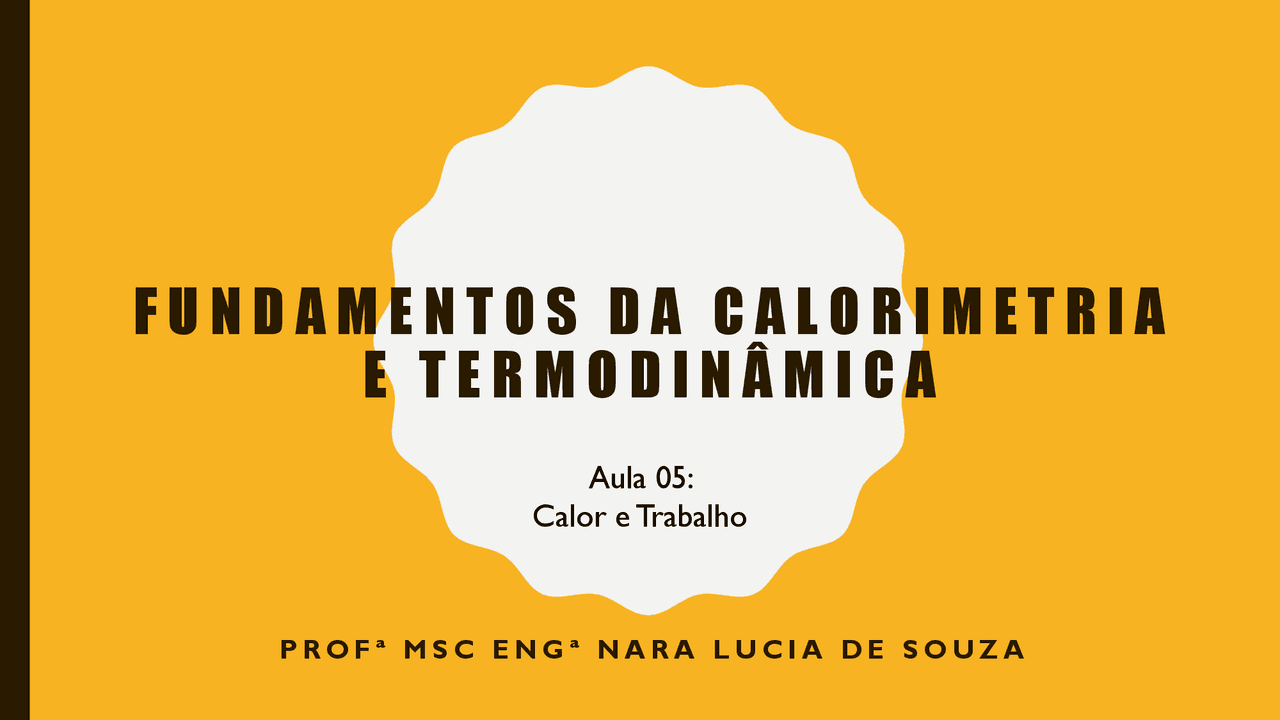 Apresentação Aula Termodinâmica Slides Termodinâmica Docsity