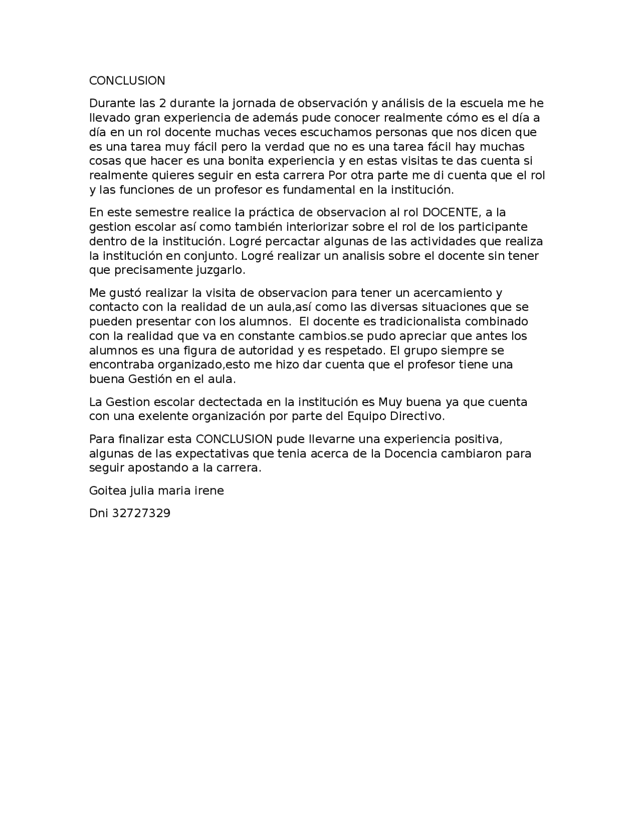 Conclusión De Las Practicas Docentes Monografías Ensayos De