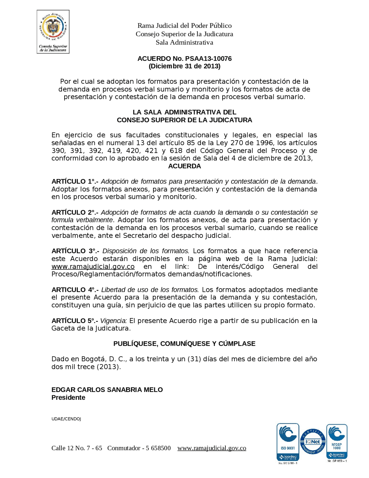 Modelo de demanda derecho procesal | Apuntes de Derecho Procesal | Docsity