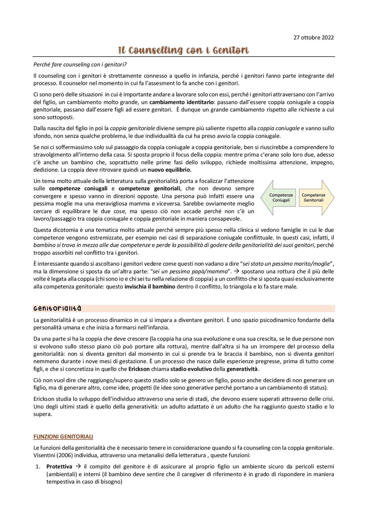 Il Counseling Con I Genitori Appunti Di Psicologia Dello Sviluppo
