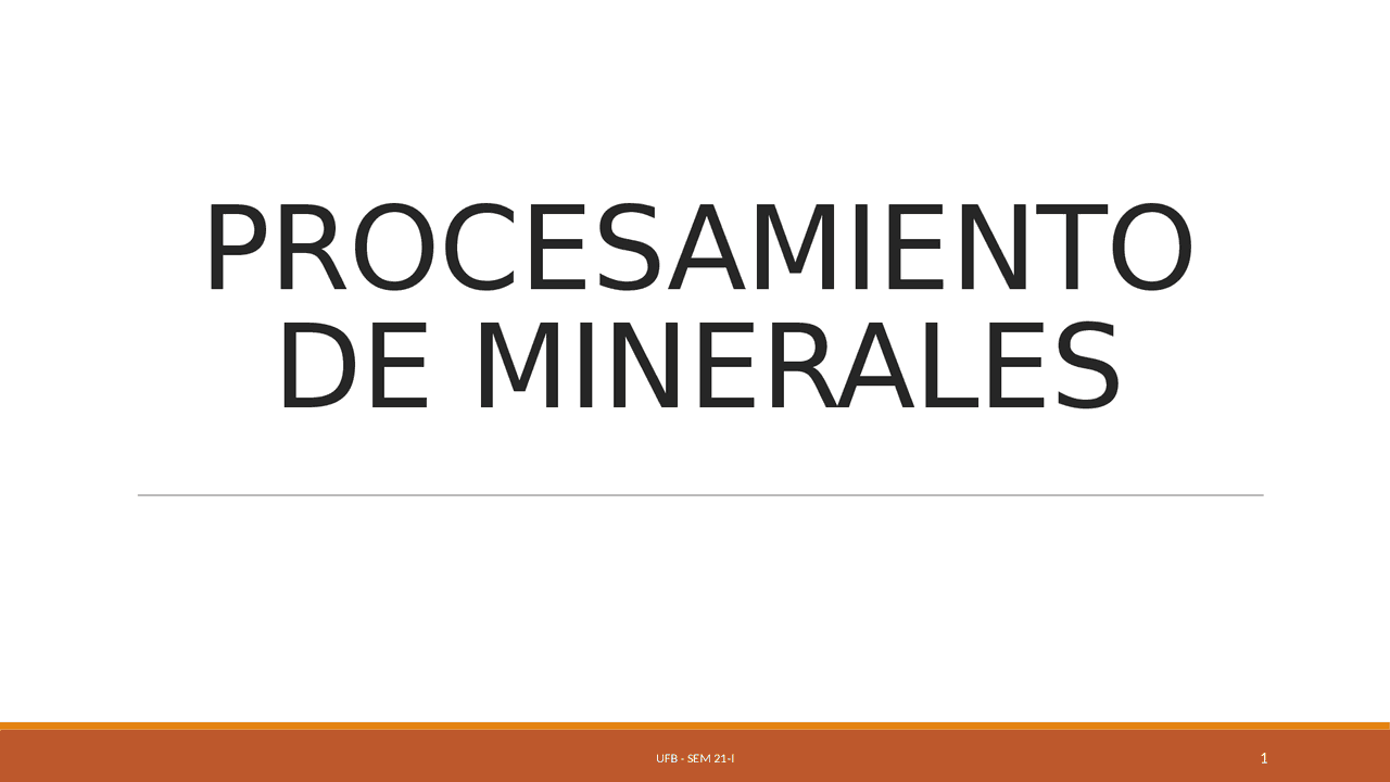Procesamiento De Minerales En Minería Monografías Ensayos De Química