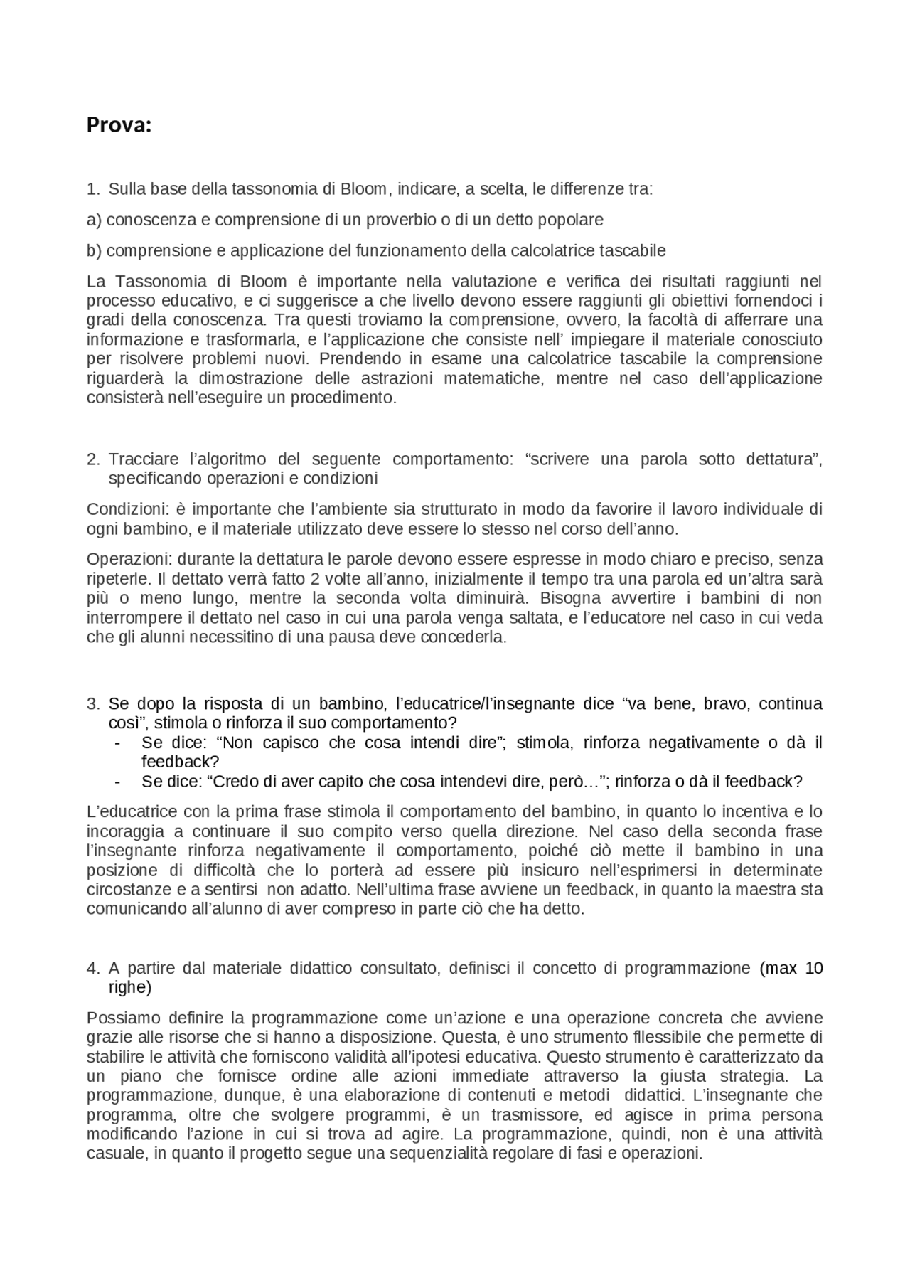 Scheda Tassonomia Teorie E Tecniche Prove Desame Di Teorie E