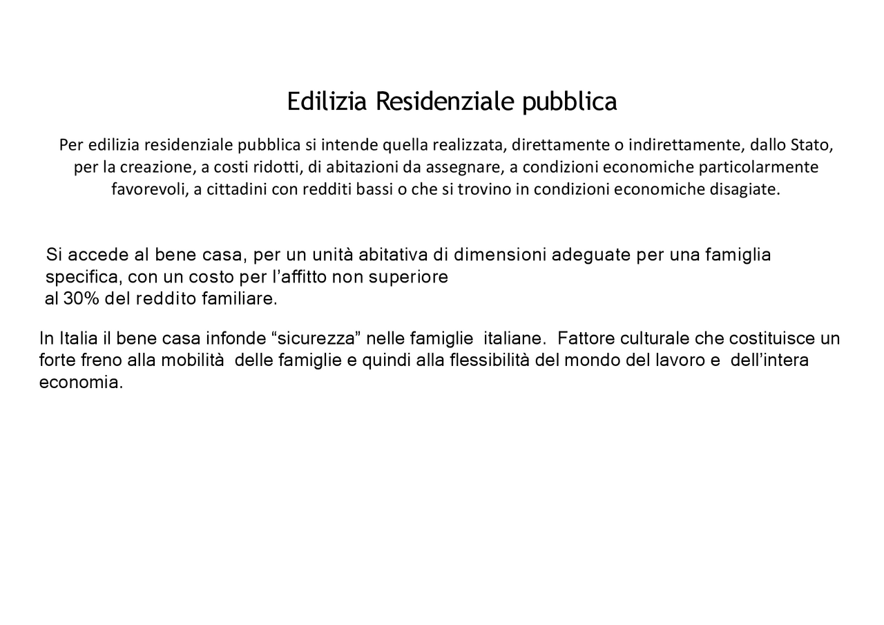 Edilizia Residenziale Pubblica Schemi E Mappe Concettuali Di