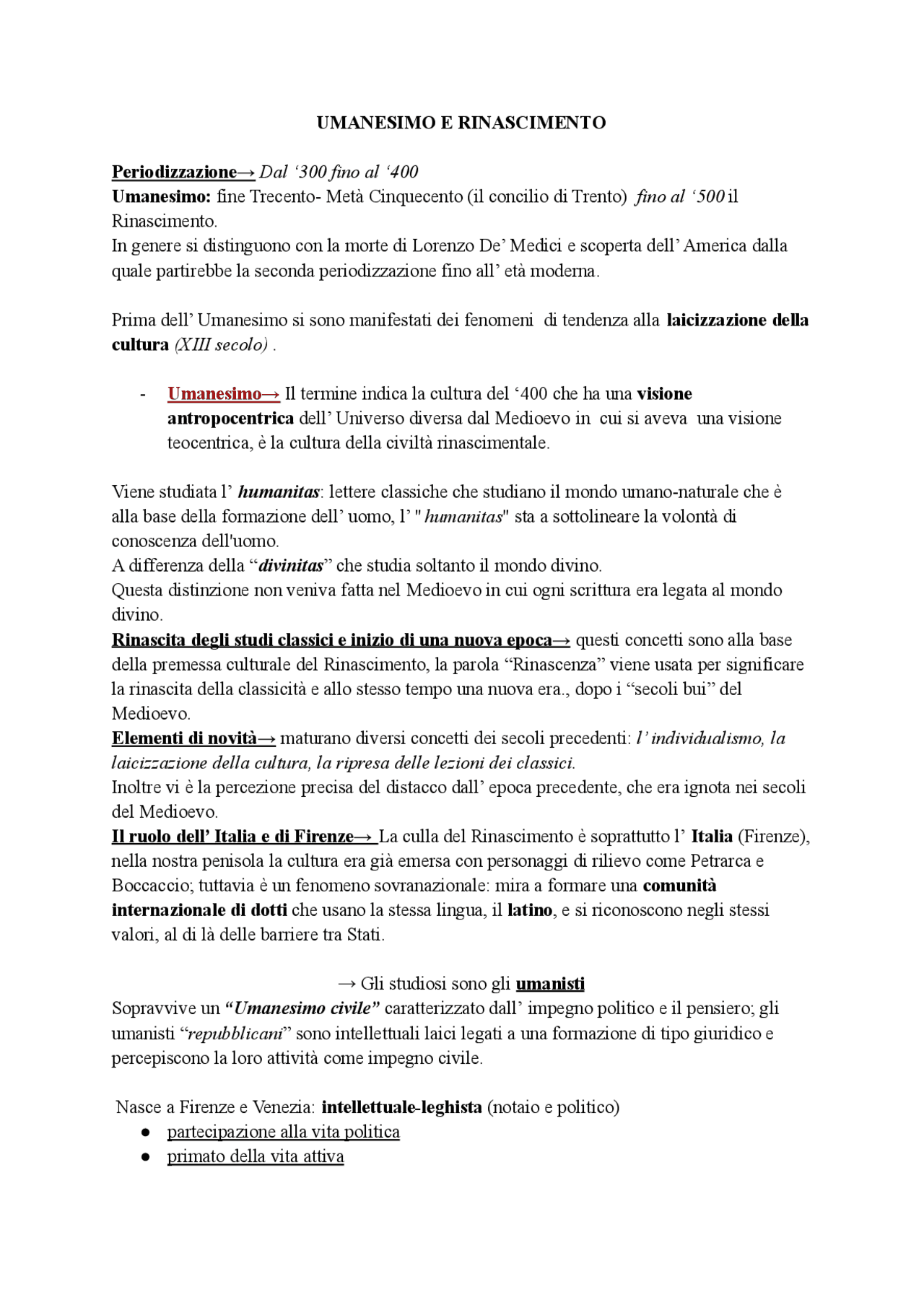 Umanesimo E Rinascimento Pulci Boiardo Machiavelli Schemi E Mappe