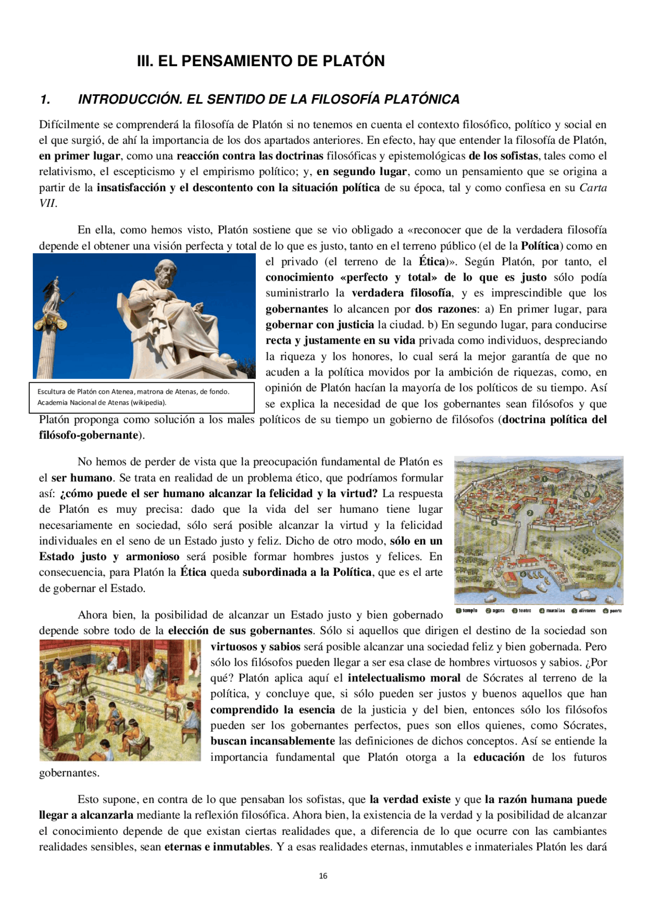 Trata sobre el pensamiento del platón y sus ideas. | Apuntes de ...