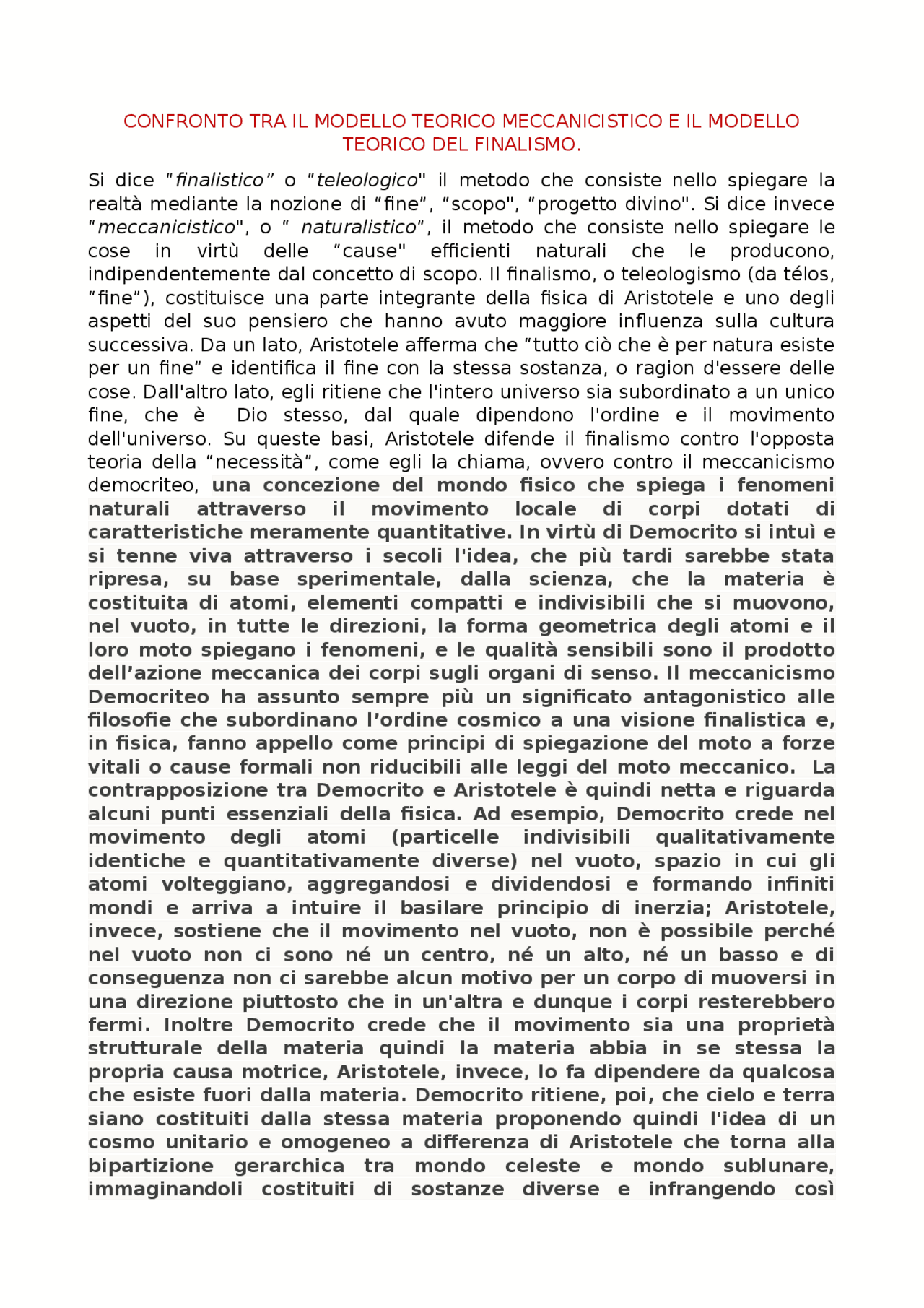 Meccanicismo e finalismo | Schemi e mappe concettuali di Filosofia ...